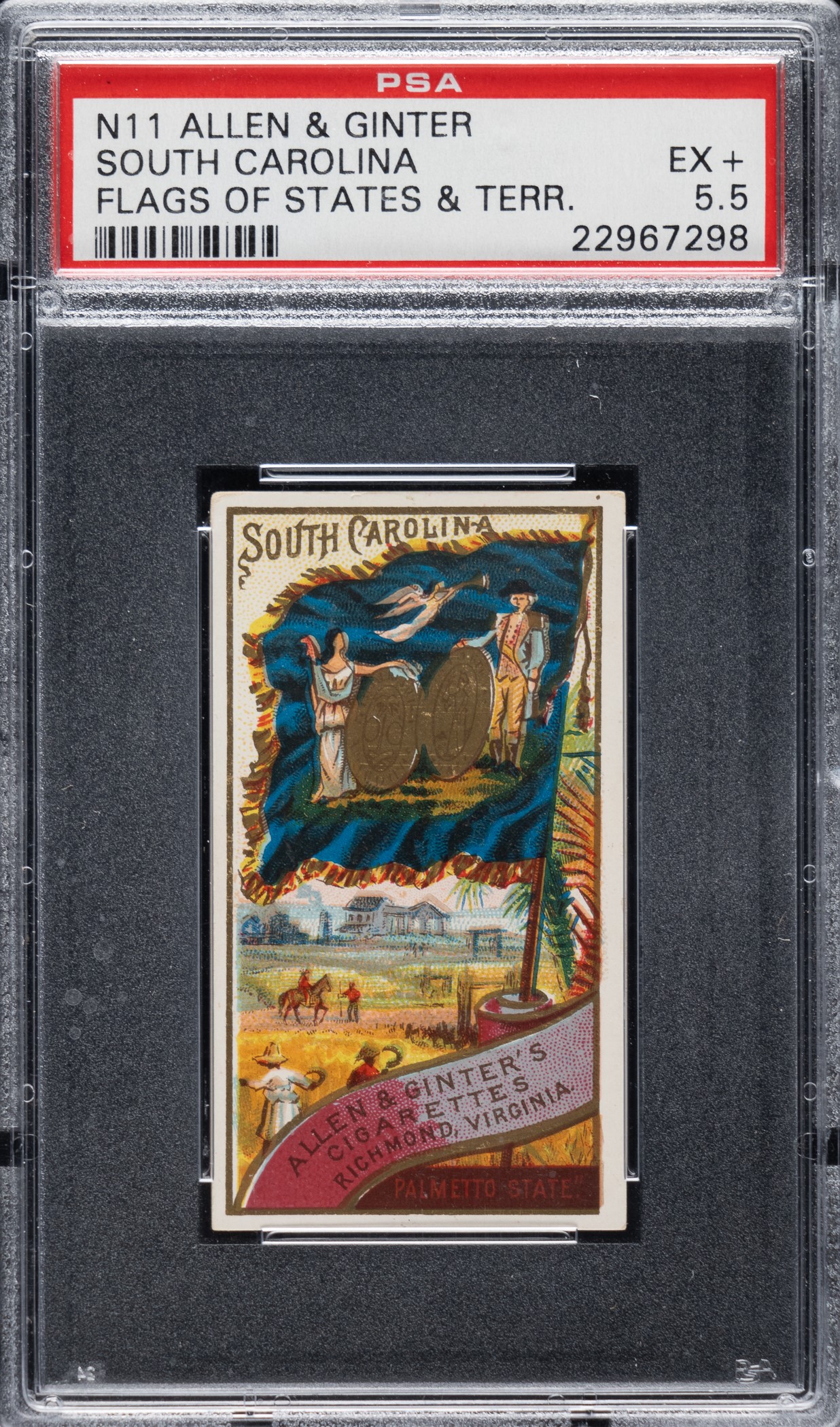 1888 N11 Allen & Ginter "Flags of States and Territories" South ...