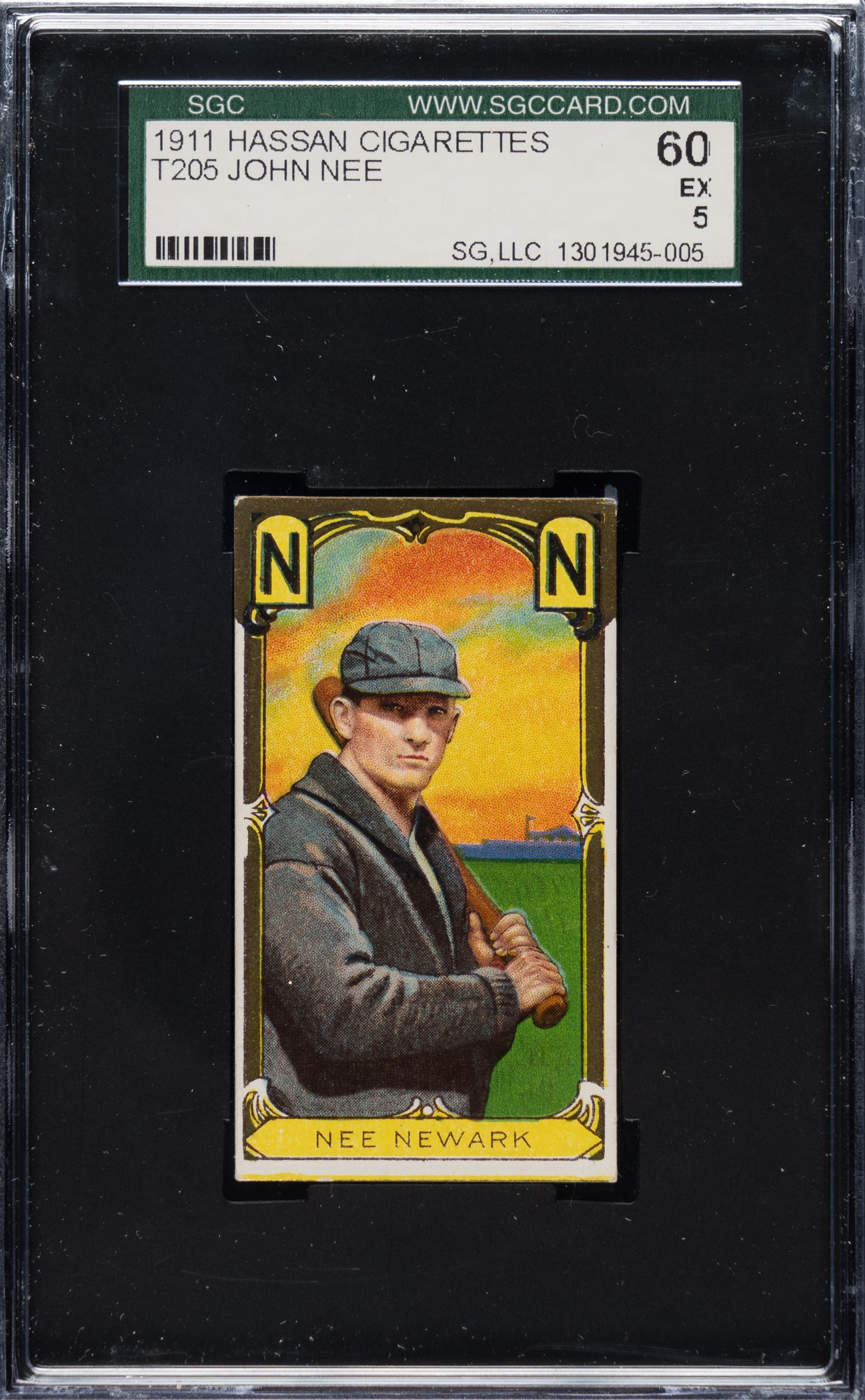 1911 T205 Gold Border John Nee Minor Leaguer SGC EX 60 | REA Archive