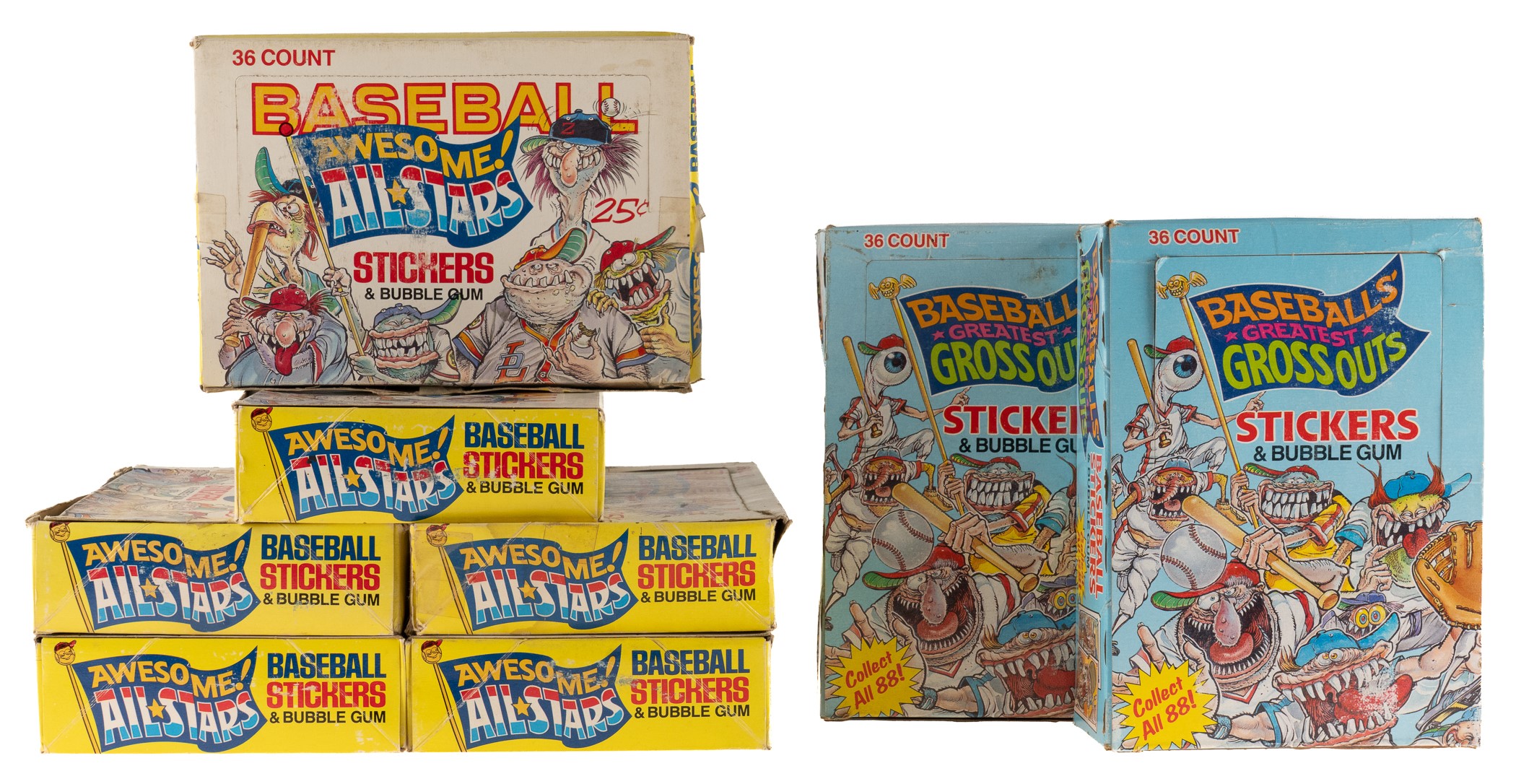 1988 Leaf "Baseball Awesome All-Star Stickers" and "Baseballs' Greatest ...