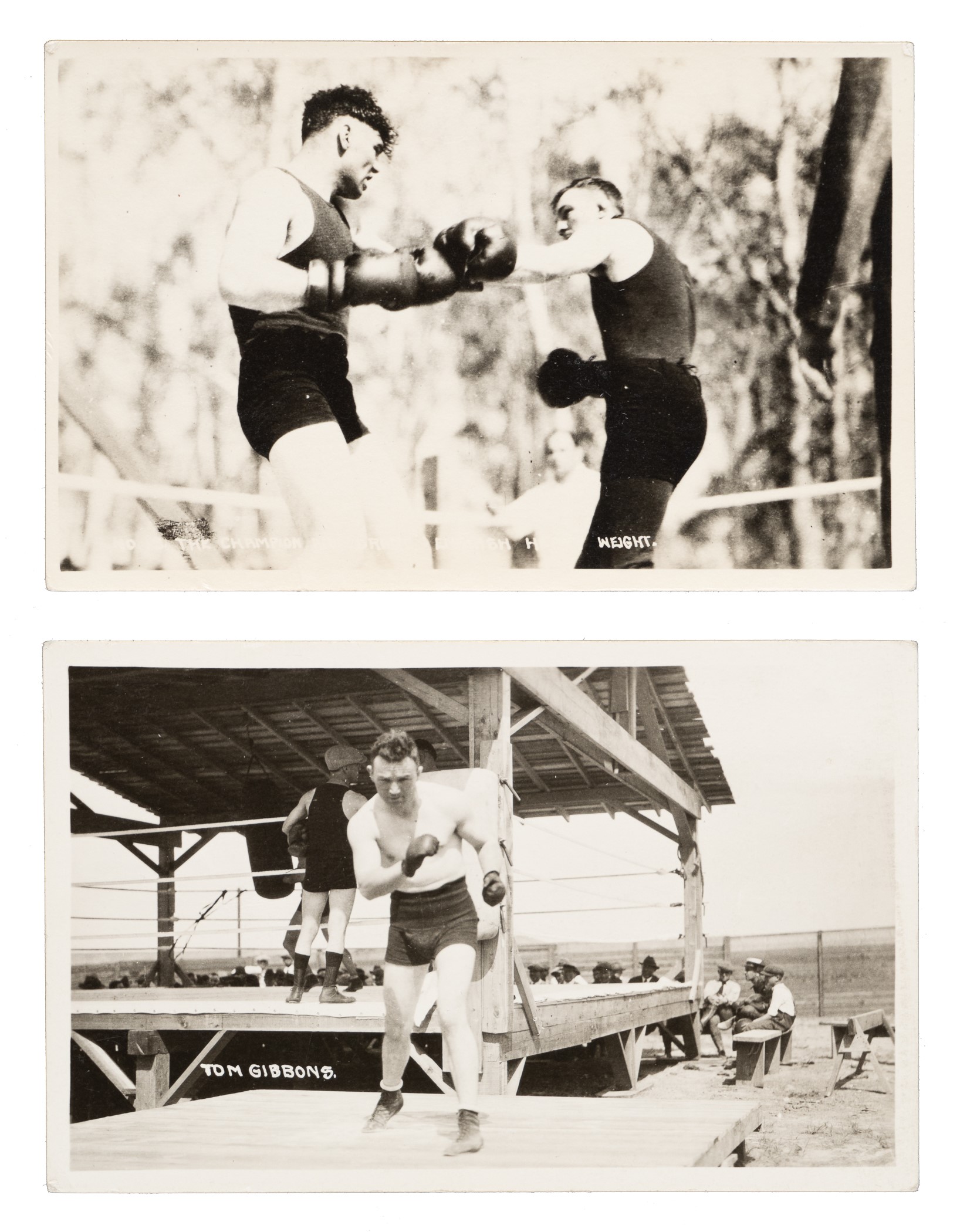 Pair of Circa 1923 Wesley Andrews, Inc. Jack Dempsey and Tommy Gibbons ...