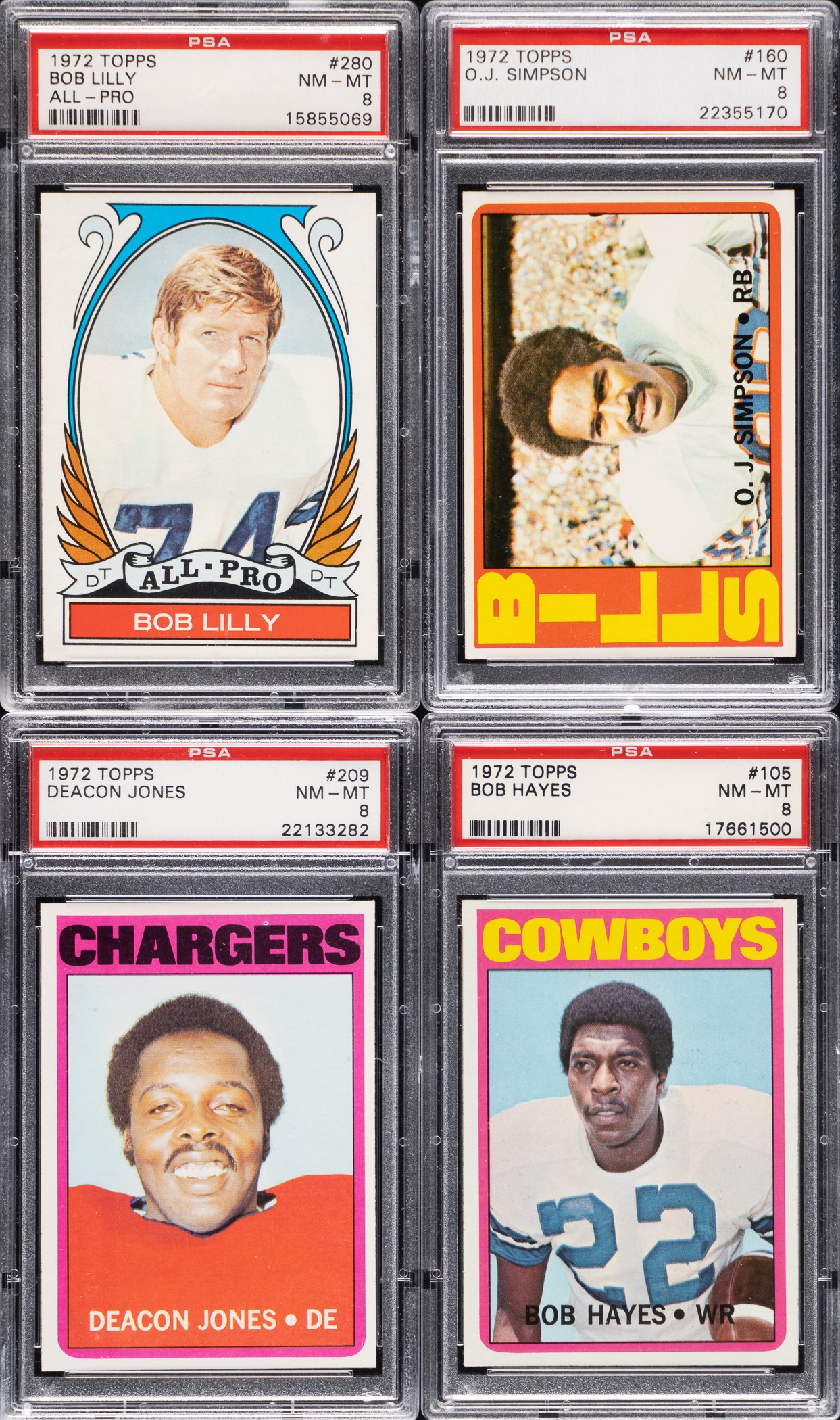 1972 Topps Football PSA-Graded Collection (23) Including Bob Lilly and ...