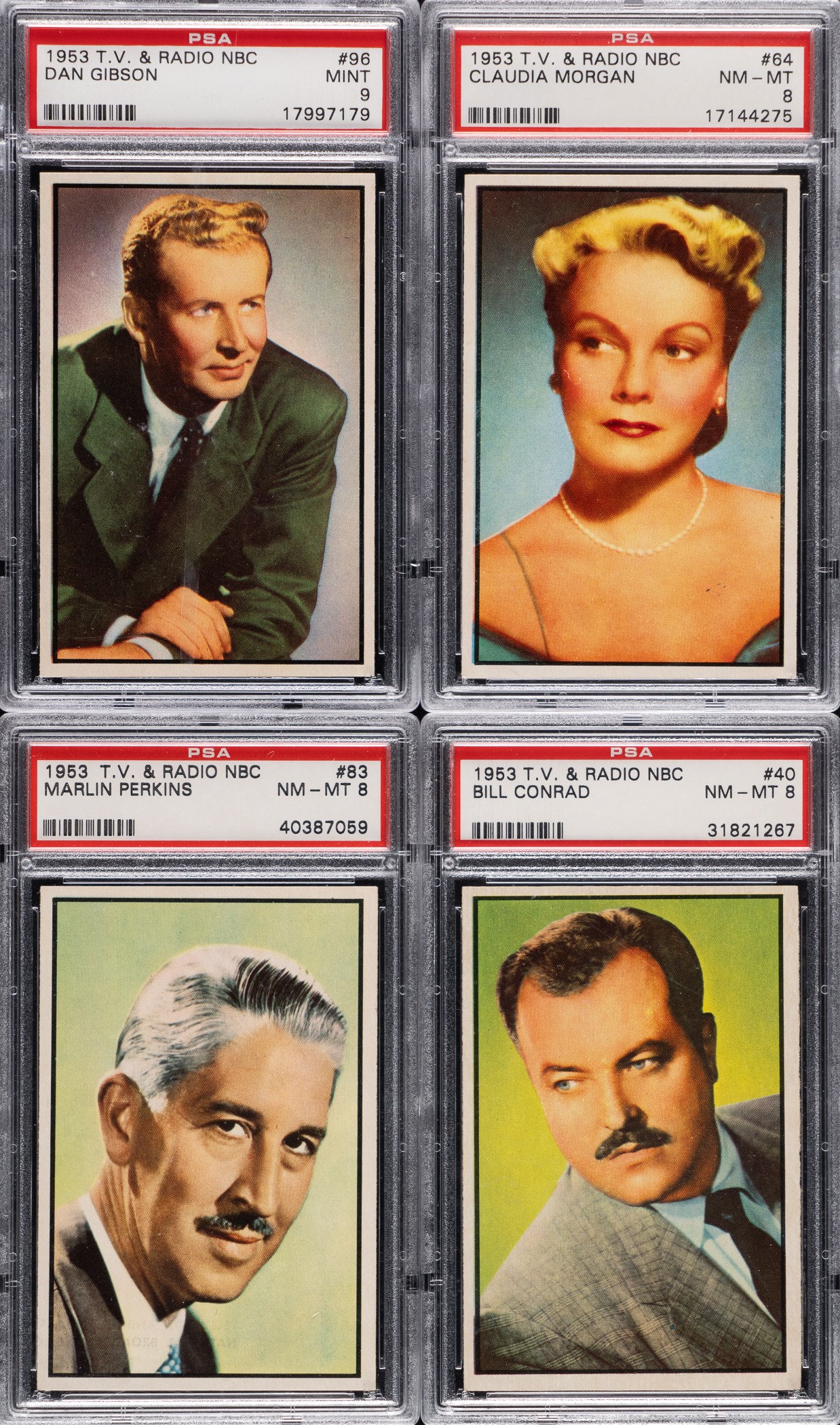 1953 Bowman "Television & Radio Stars of NBC" PSA-, GAI- and SGC-Graded ...