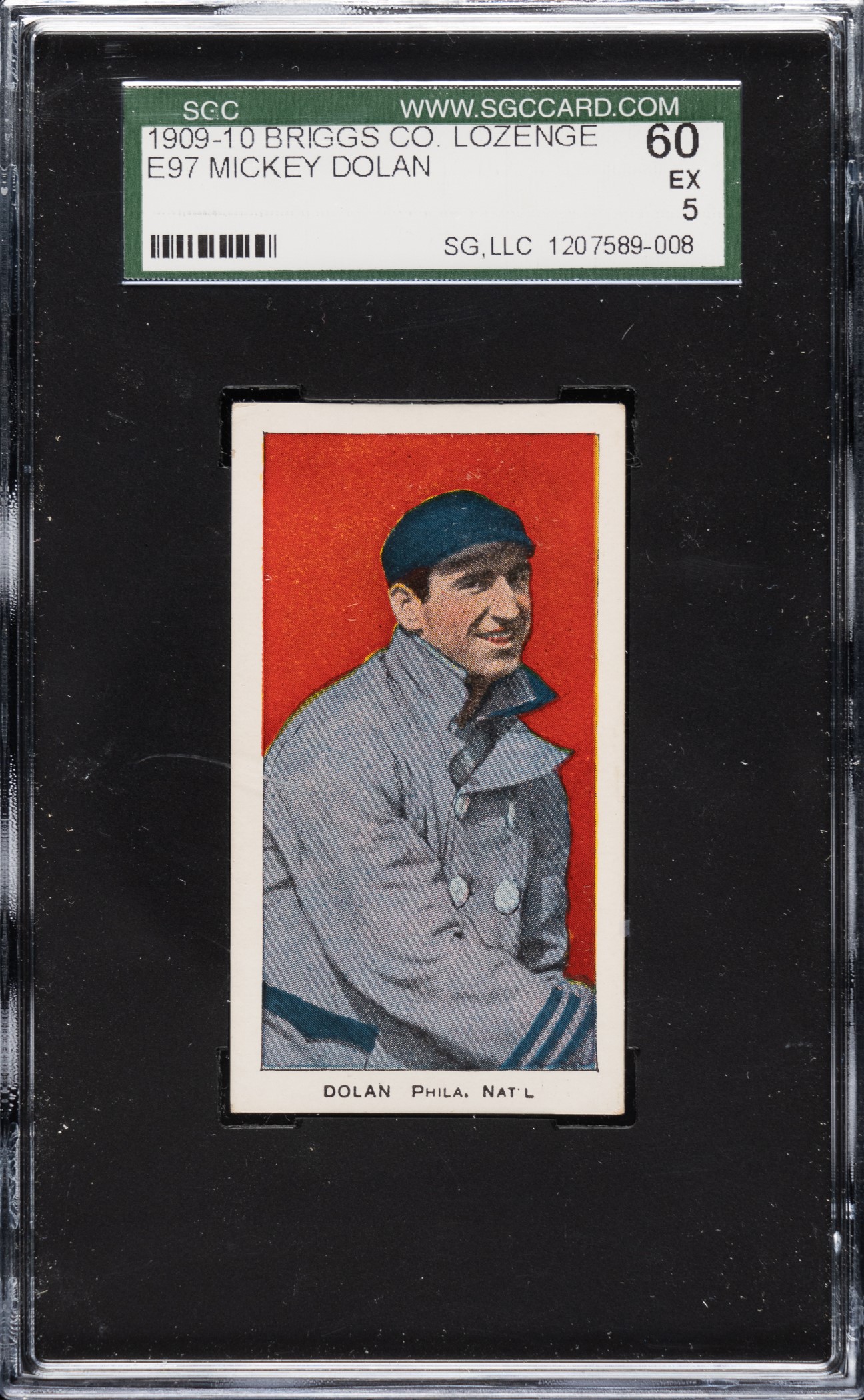 1909-1910 E97 C. A. Briggs Co. Mickey Dolan (Doolan) SGC EX 60 | REA Archive