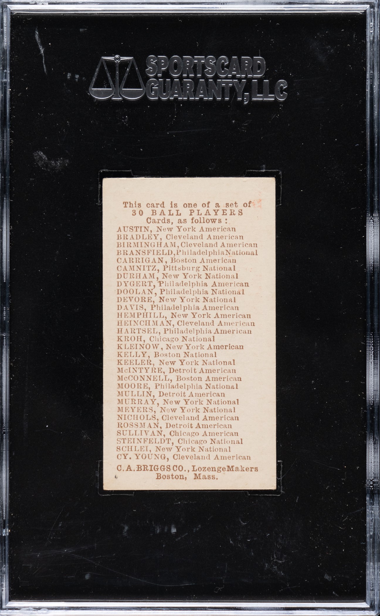 1909-1910 E97 C. A. Briggs Co. Mickey Dolan (Doolan) SGC EX 60 | REA ...