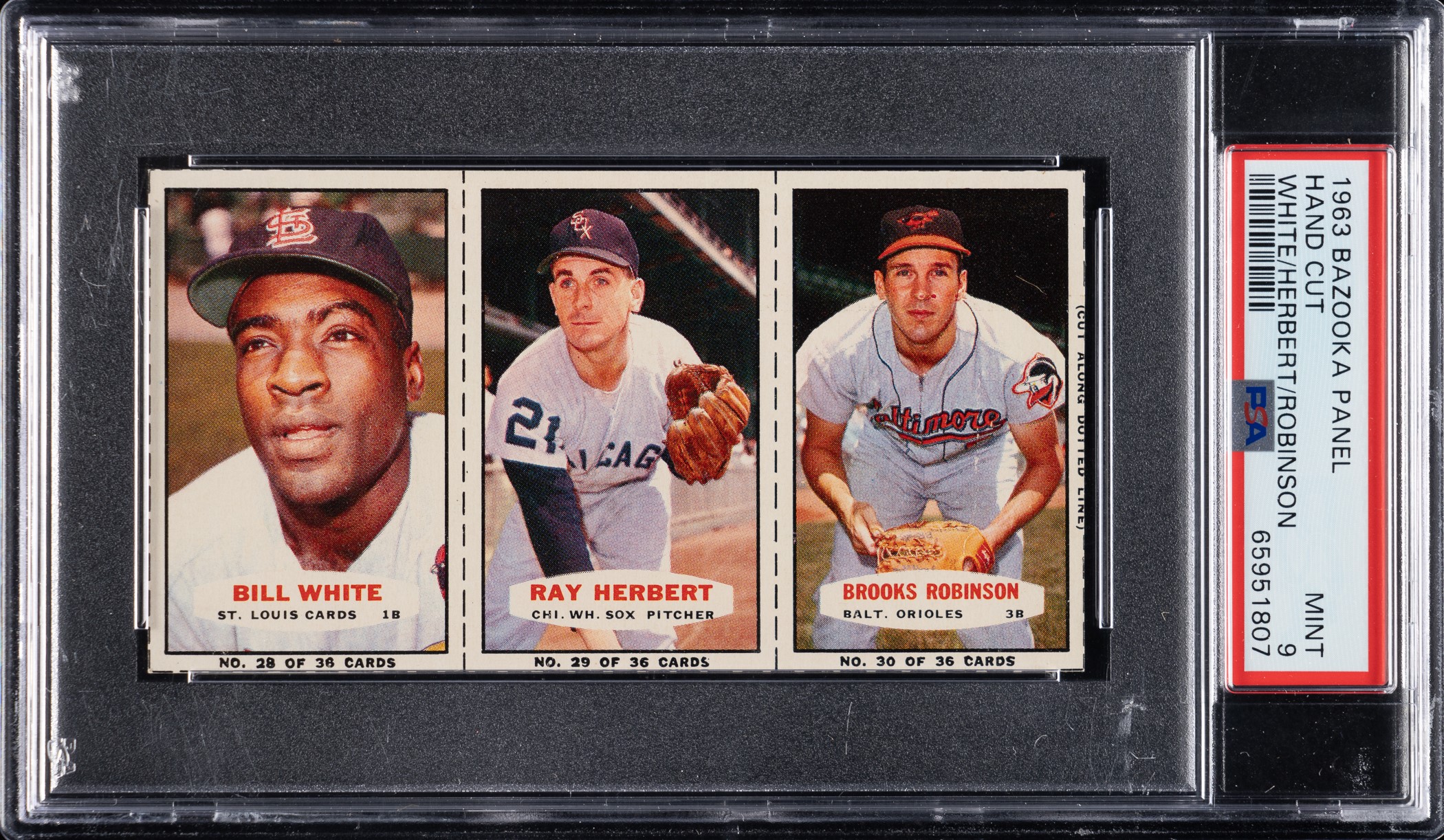 1963 Bazooka Panel #28/29/30 Brooks Robinson PSA MINT 9 - 1 of 1 ...