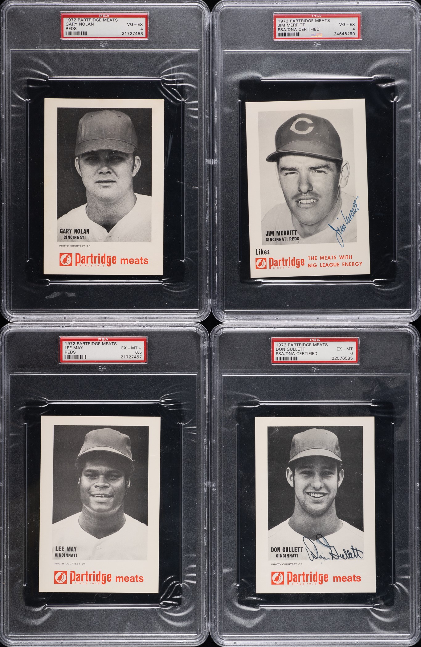 1968 to 1972 Partridge Meats PSA-Graded Collection (28) with Seven ...