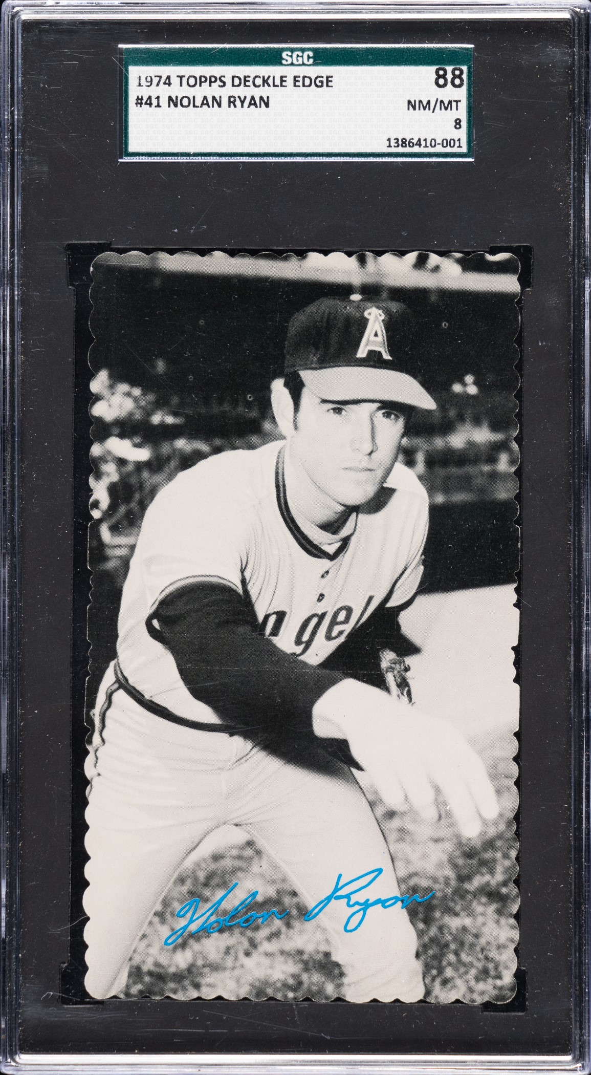 1974 Topps Deckle Edge #41 Nolan Ryan SGC NM/MT 88 - White Back | REA ...