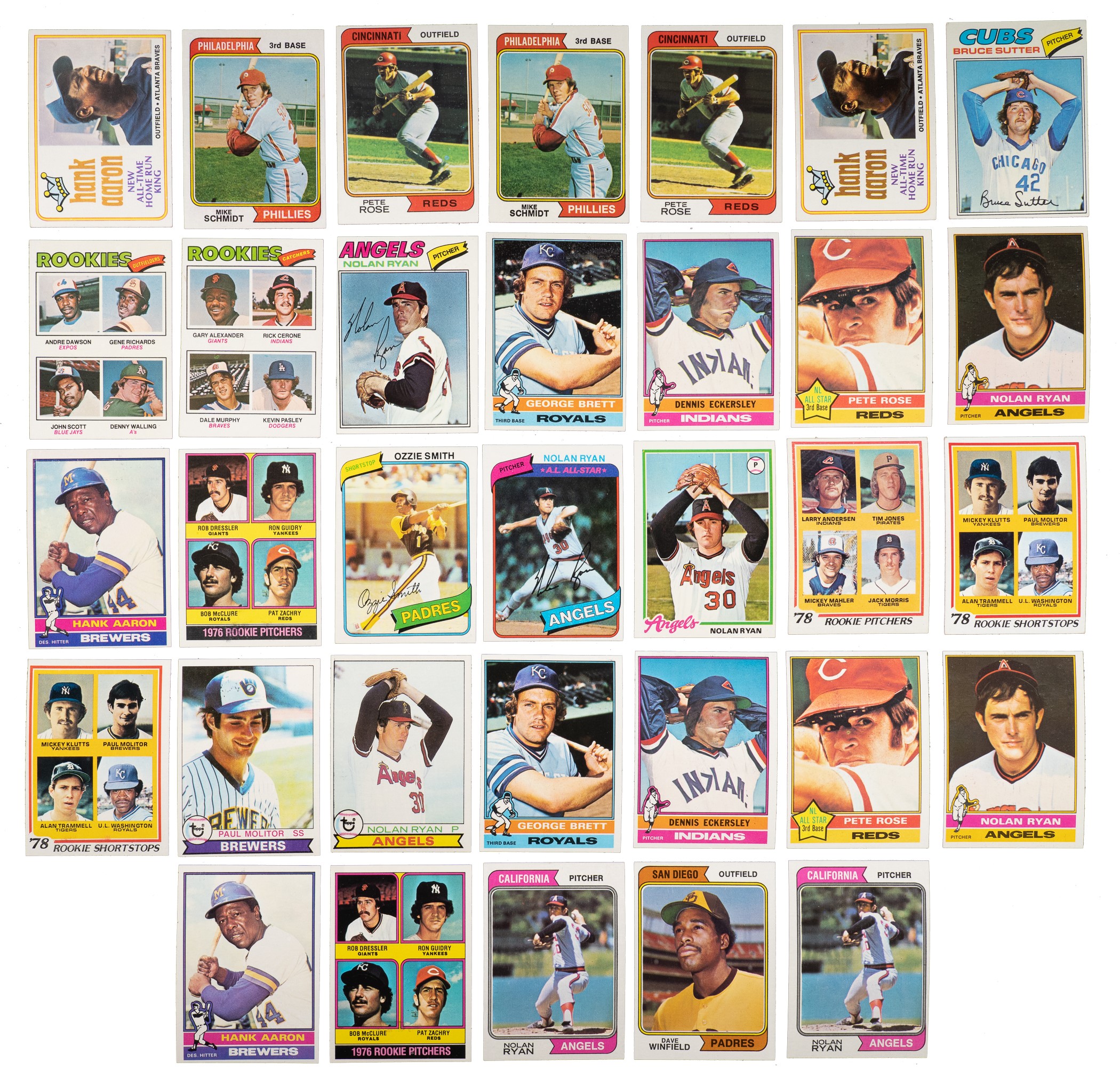 1974 to 1980 Topps Complete Set Collection (8 Sets, 5,567 Cards) | REA ...