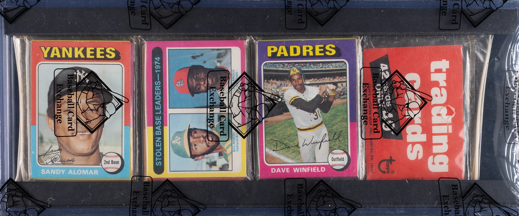 1975 Topps Unopened Rack Pack - Dave Winfield on Top - BBCE | REA Archive