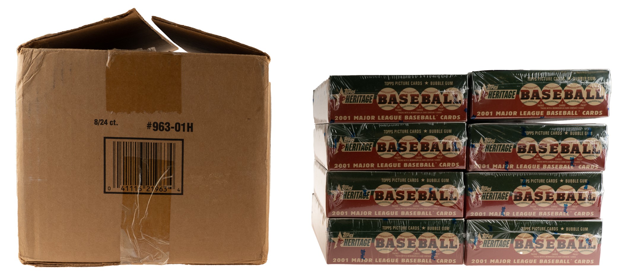 2001 Topps Heritage Original Hobby Case (8 Factory-Sealed Boxes) | REA ...