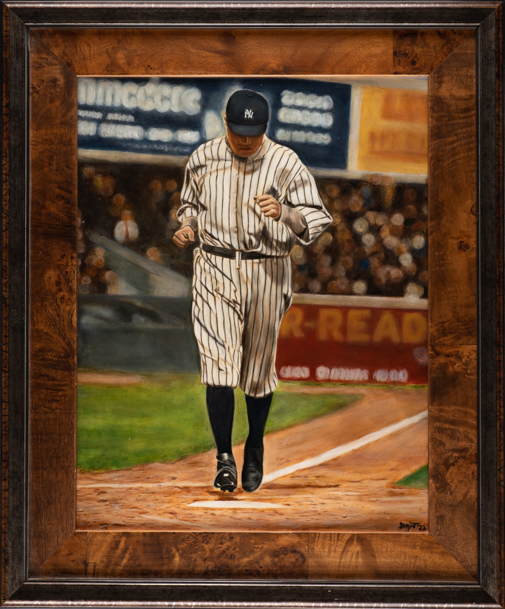 Original Babe Ruth Painting by Todd Bergert - "Babe Coming Home" | REA ...