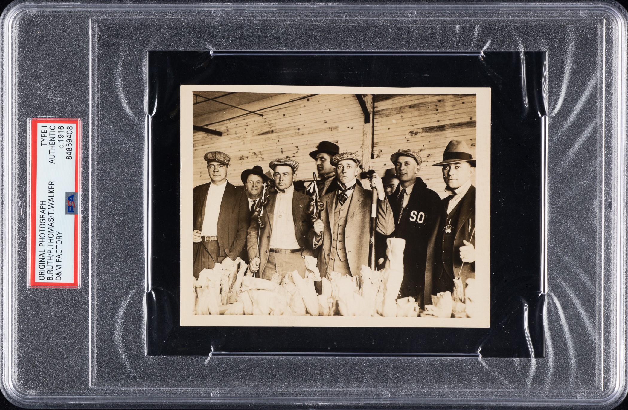 Circa 1916 Babe Ruth, Pinch Thomas, and Tillie Walker at D&M Factory ...