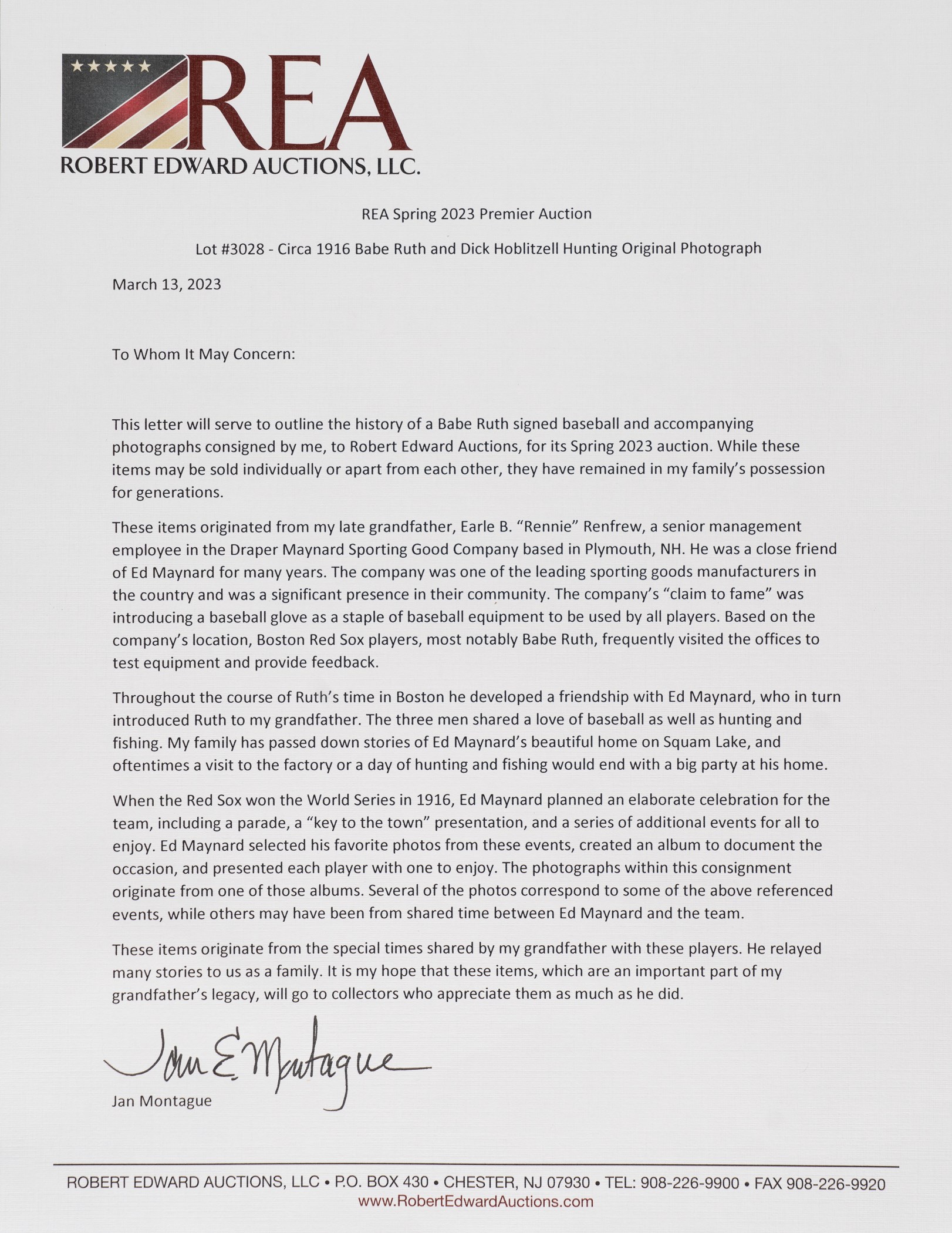 Circa 1916 Babe Ruth and Dick Hoblitzell Hunting Original Photograph ...