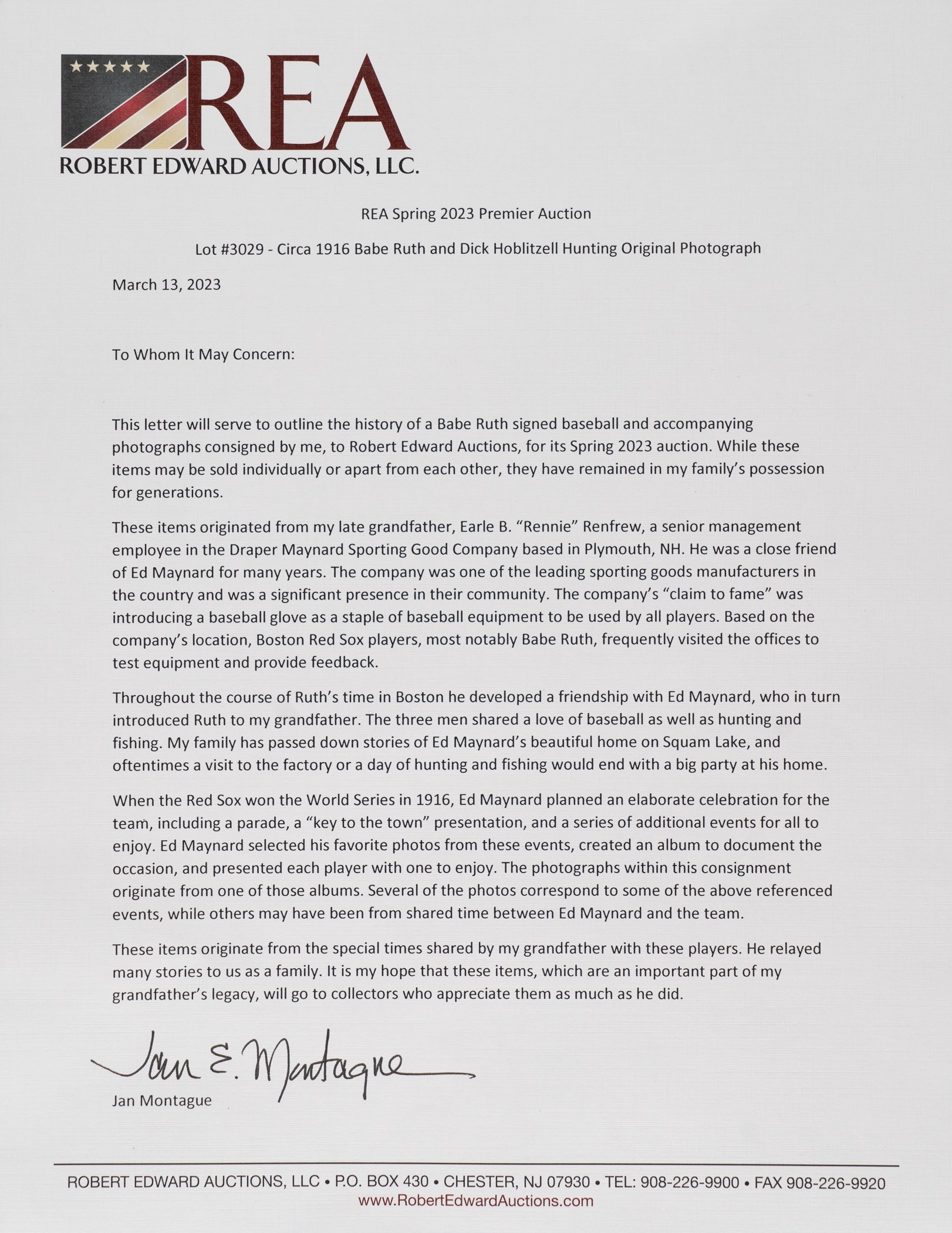 Circa 1916 Babe Ruth and Dick Hoblitzell Hunting Original Photograph ...