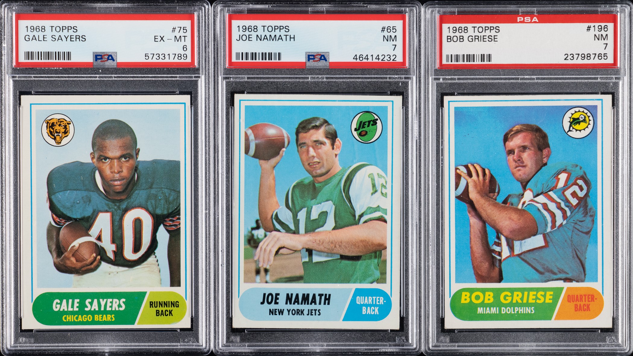 1968 Topps Football Complete Set (219) Including 21 PSA- and SGC-Graded ...
