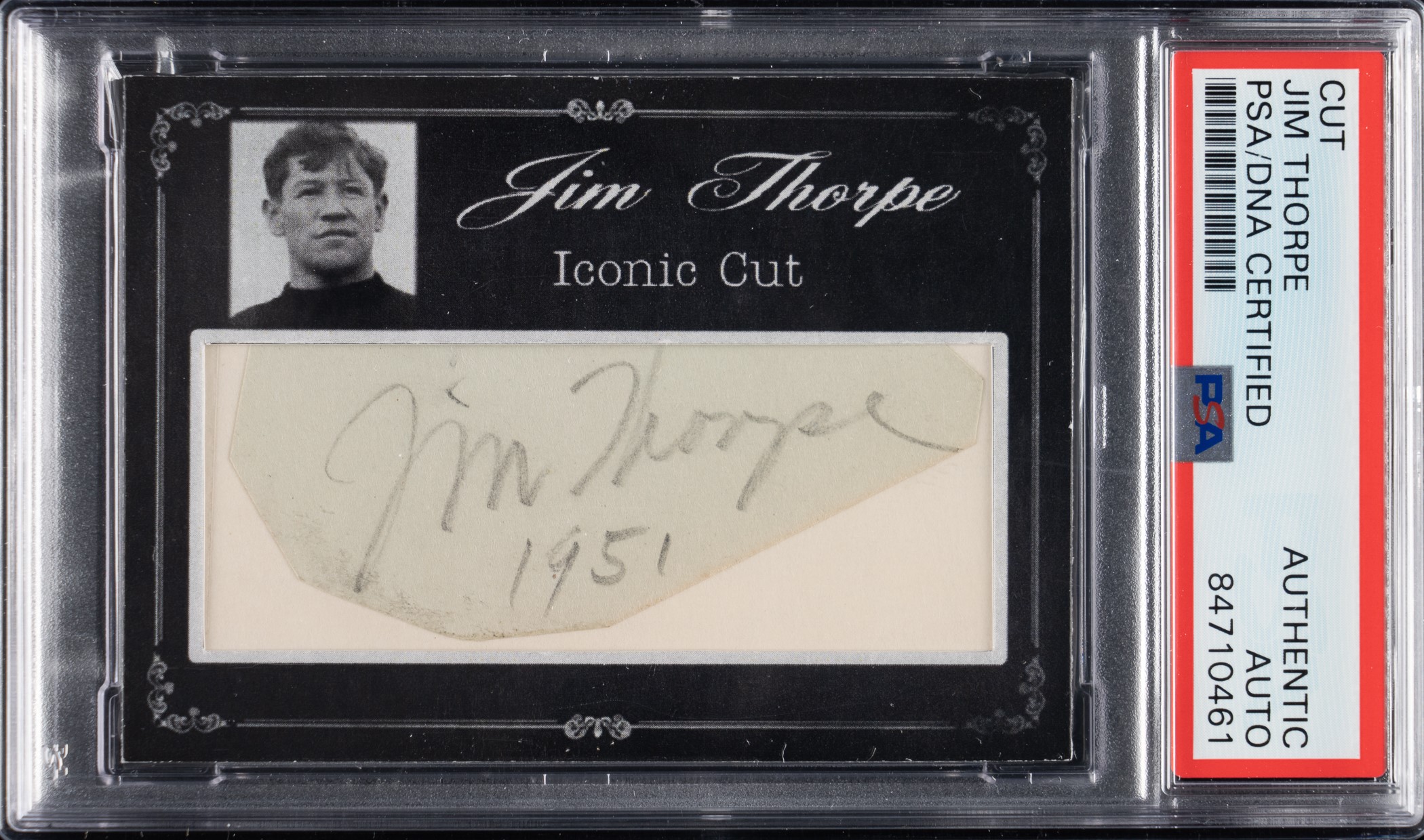 1951 Jim Thorpe Cut Signature on Custom Trading Card - PSA/DNA | REA ...