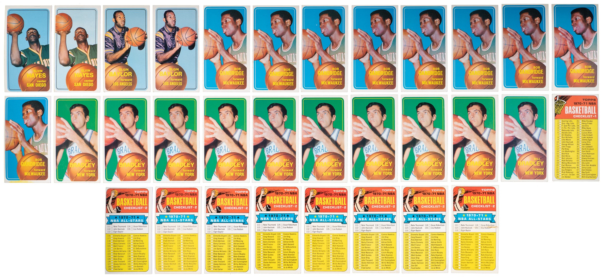 1970-1971 Topps Basketball Shoebox Collection (1,617) Including 247 ...