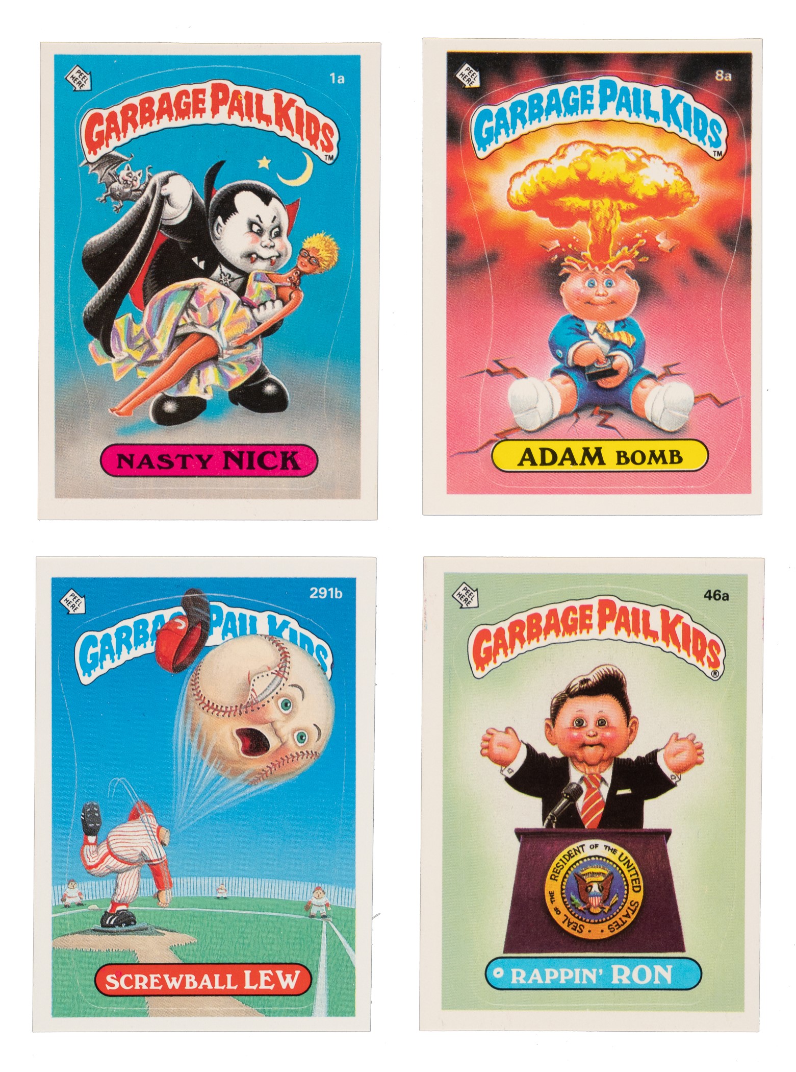 High-Grade 1985-1988 Topps Garbage Pail Kids Original Series 1-15 ...
