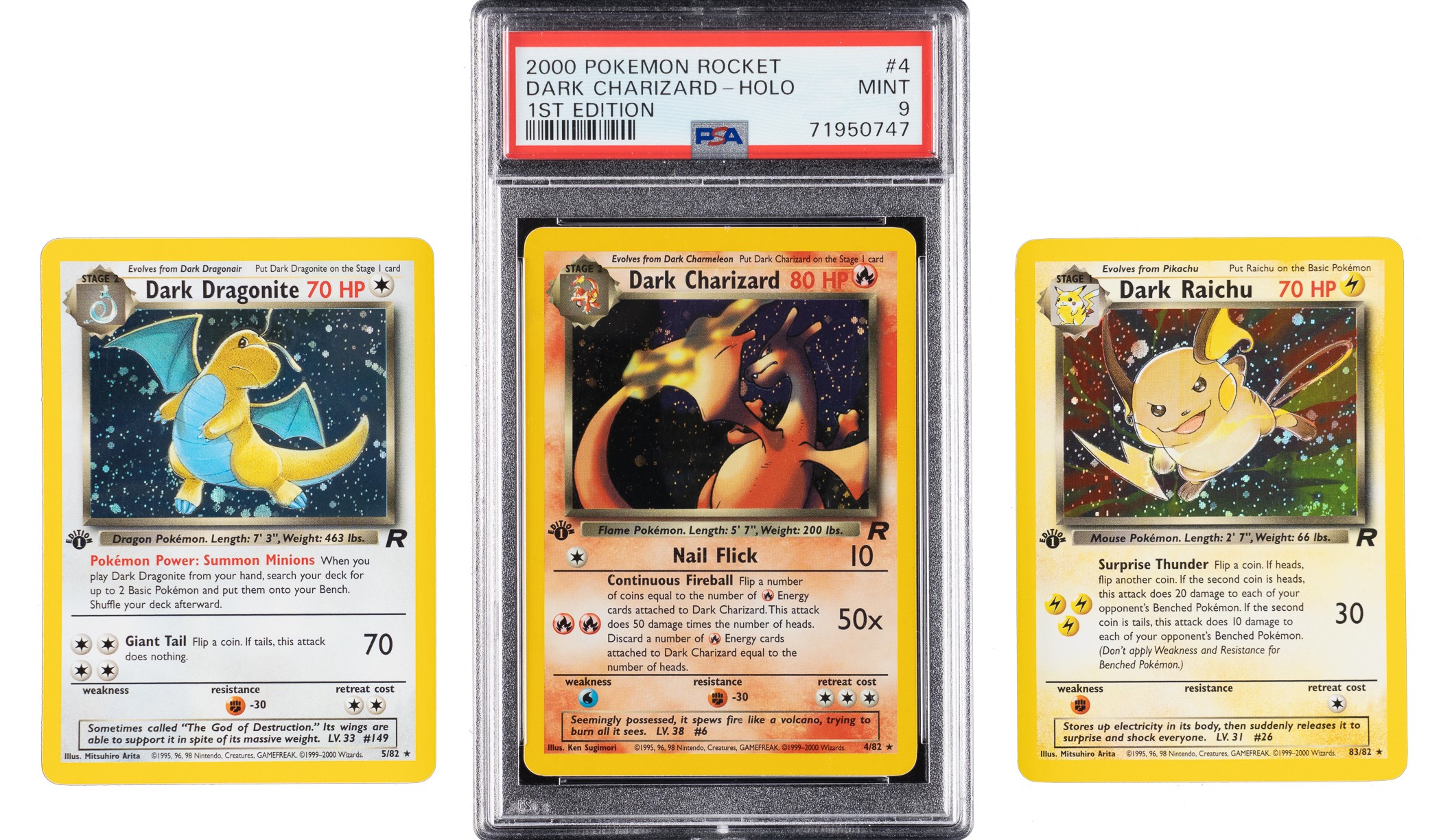 2000 Pokemon Team Rocket Complete Set (83) Including 82 First Edition ...