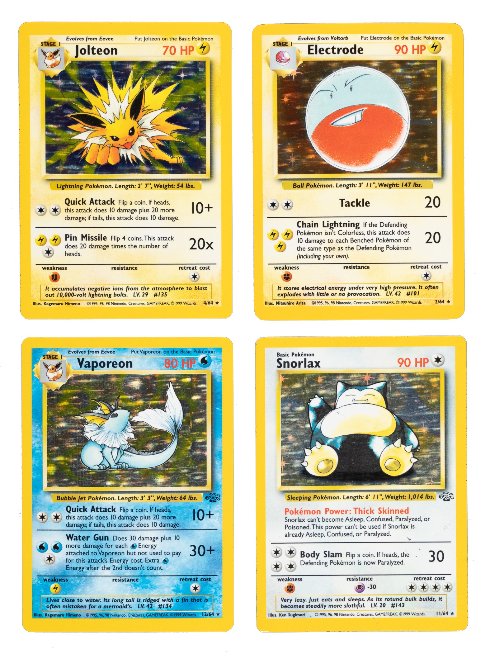 1999 Pokemon Unlimited Jungle Complete Set (64) Including No Symbol ...