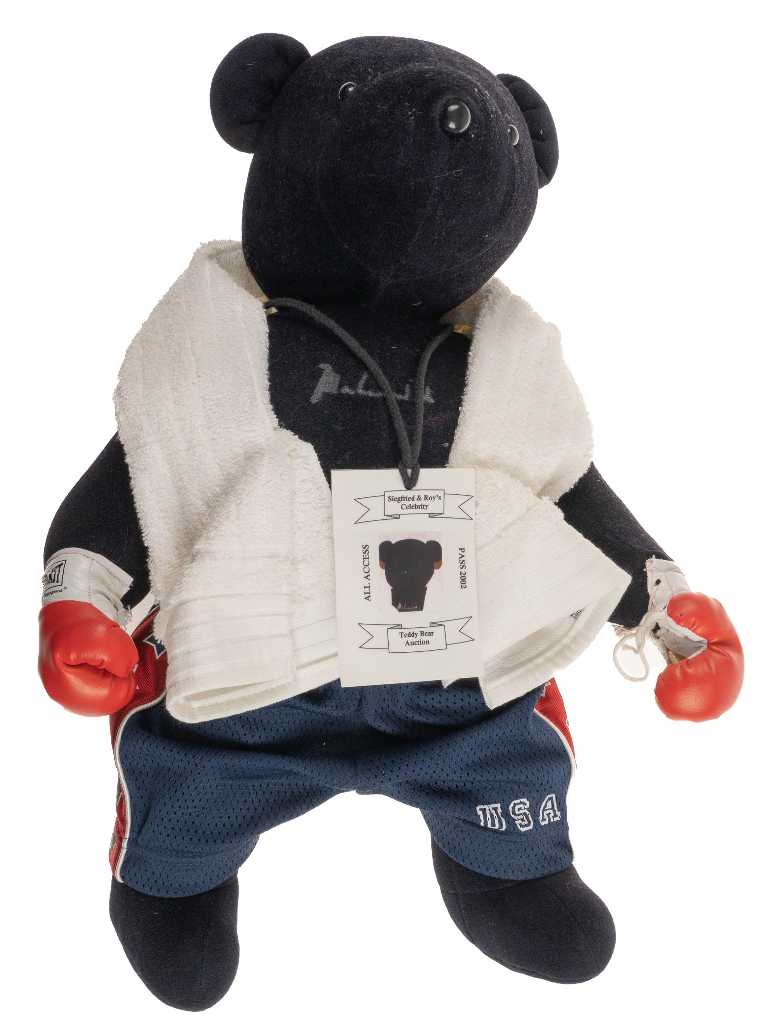 2002 Muhammad Ali Signed USA Teddy Bear - Siegfried & Roy's Celebrity ...