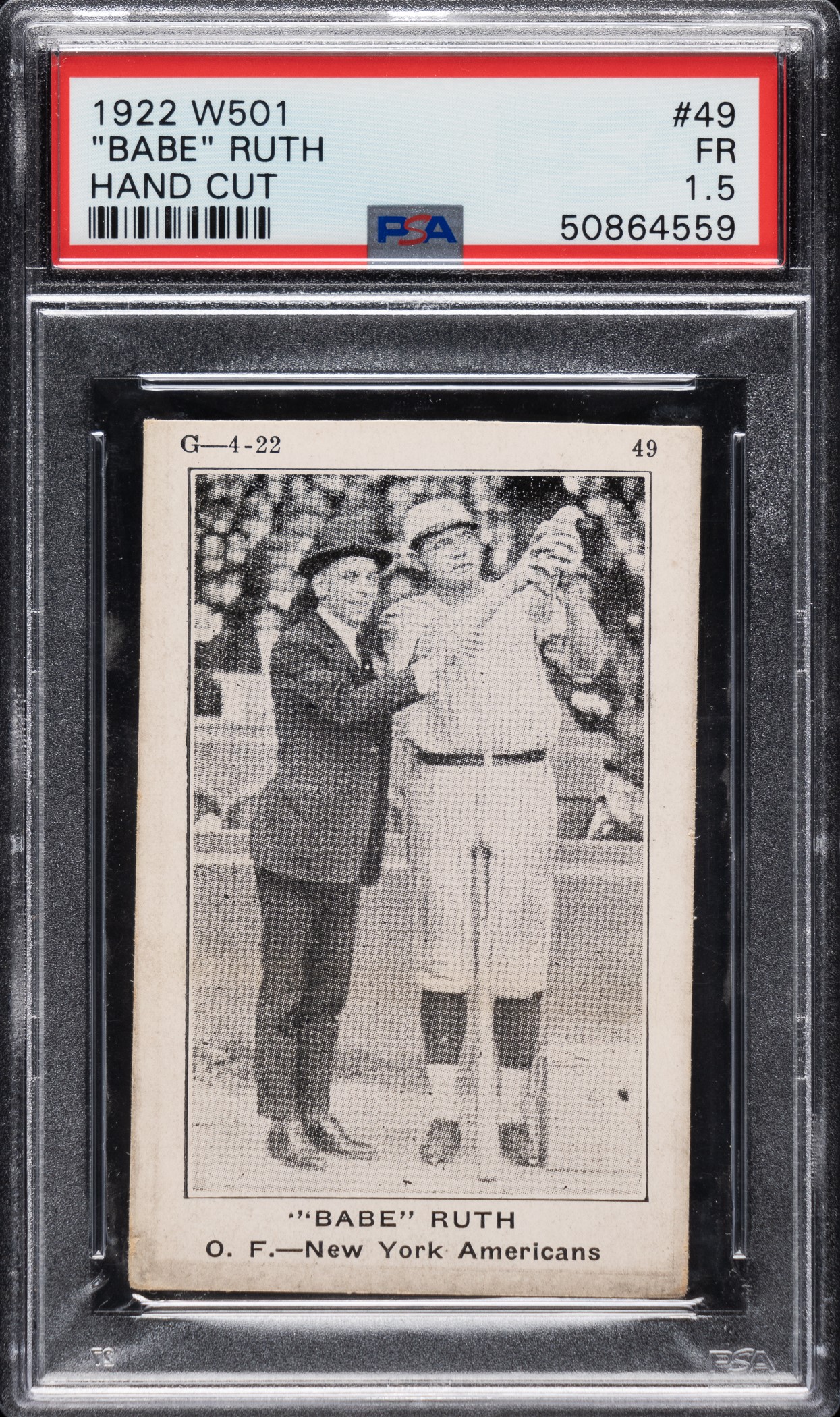 1922 W501 #49 Babe Ruth | REA Archive