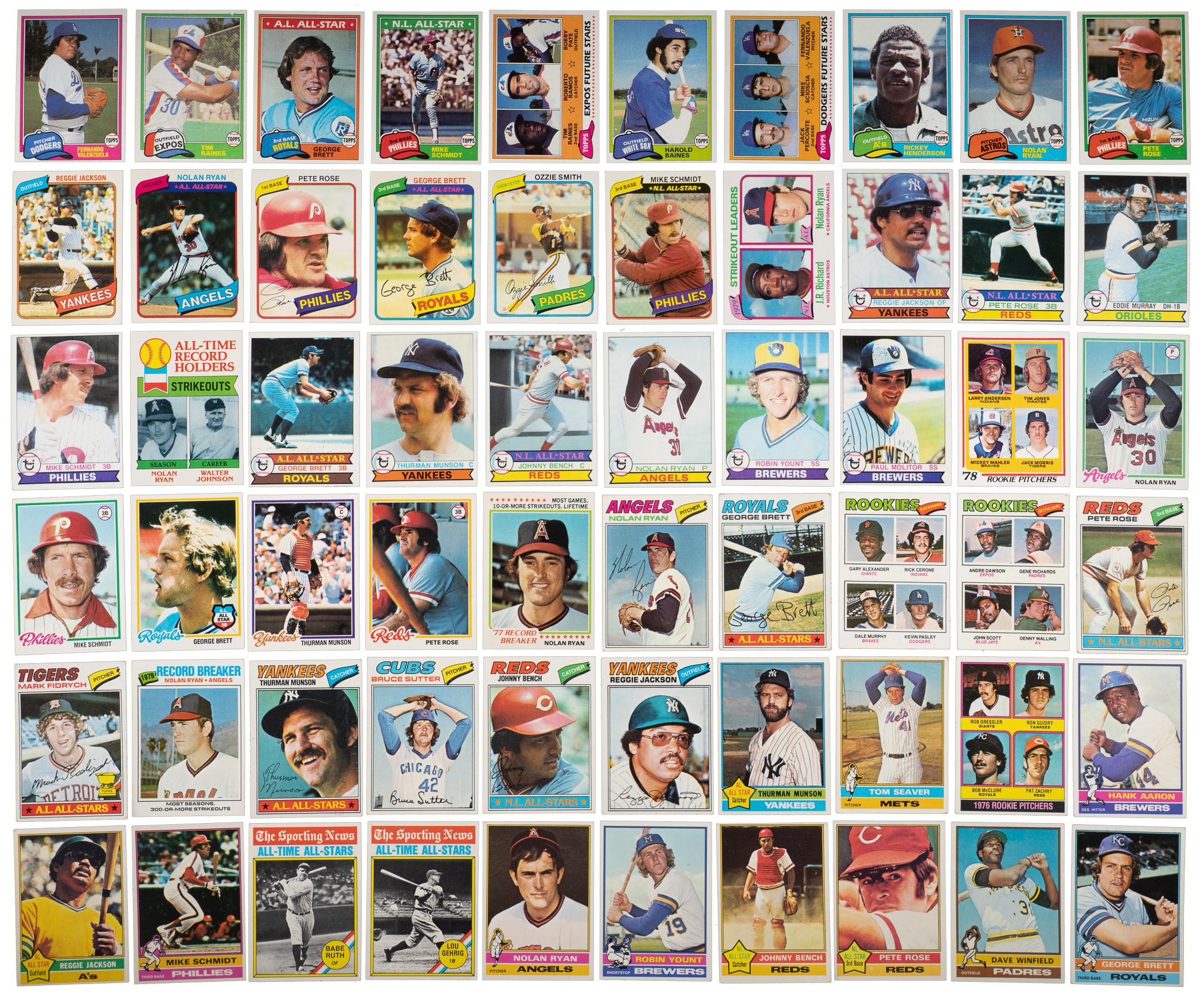 1974 to 1981 Topps Complete Set and Near-Complete Set Collection (7 ...
