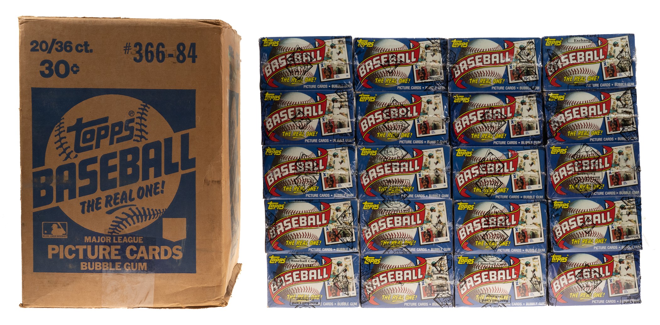 1984 Topps Original Wax Case (20 Unopened Boxes) - BBCE | REA Archive