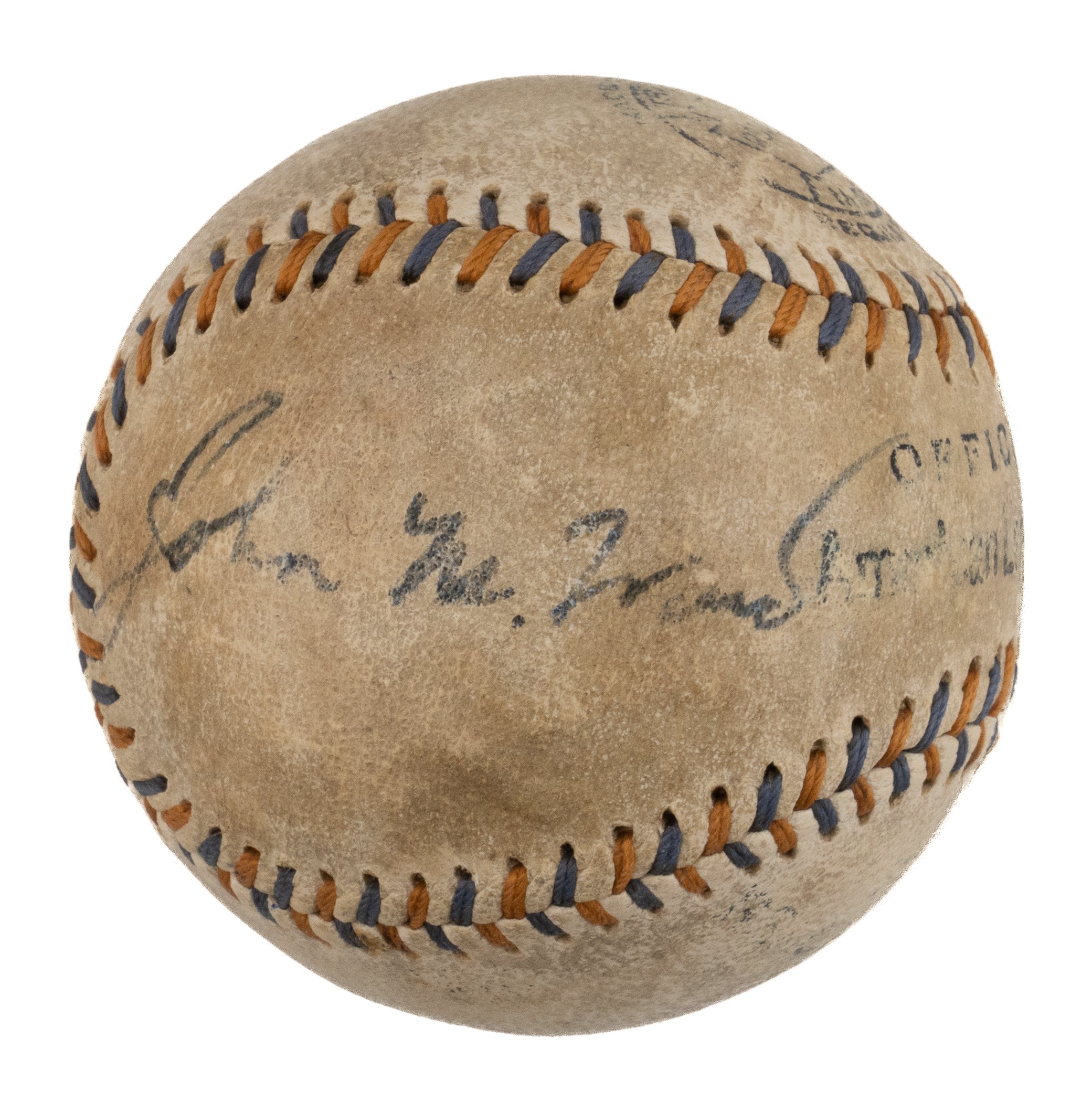 Extremely Rare John Montgomery Ward Single-Signed Miniature Baseball ...