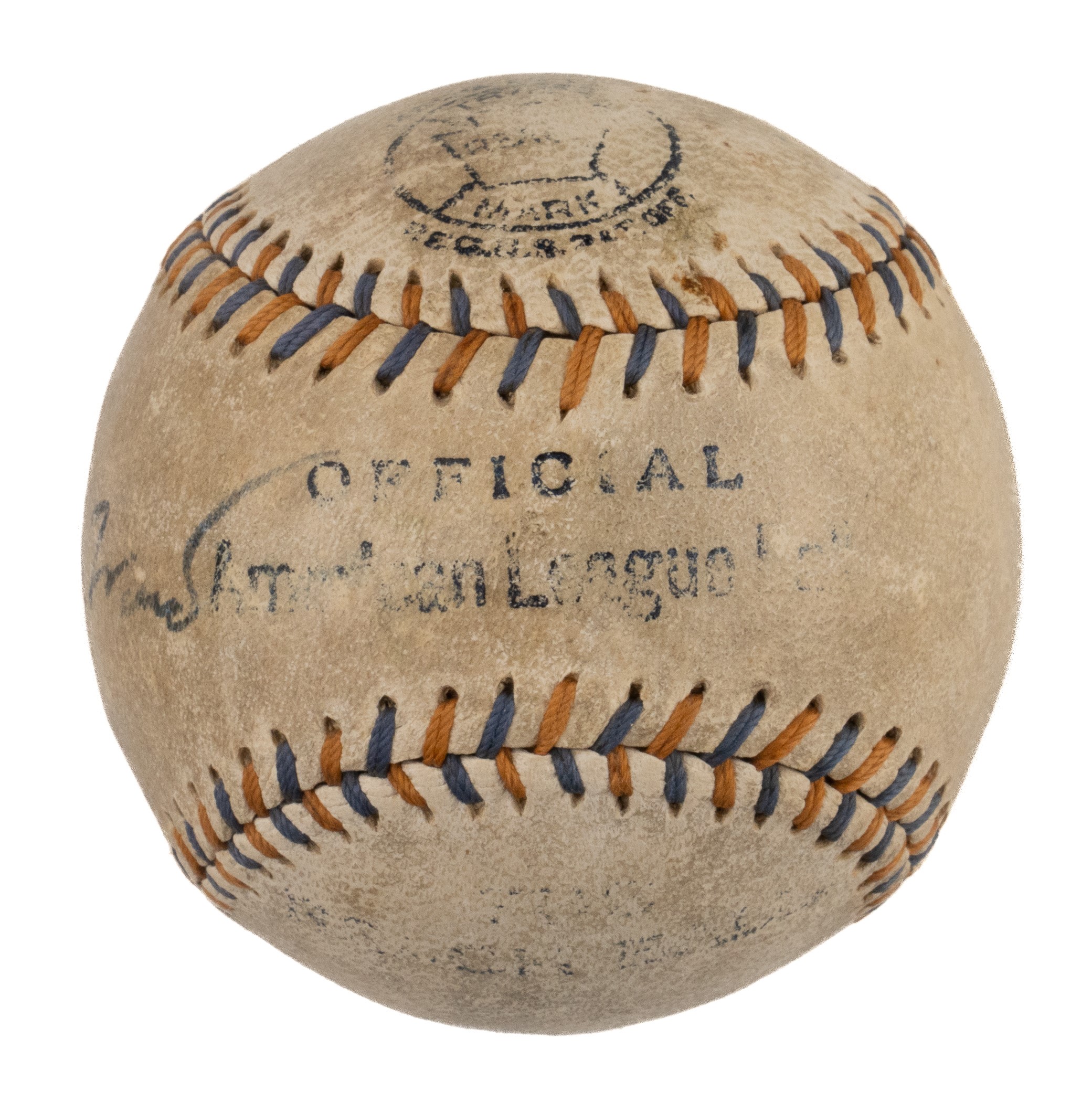 Extremely Rare John Montgomery Ward Single-Signed Miniature Baseball ...