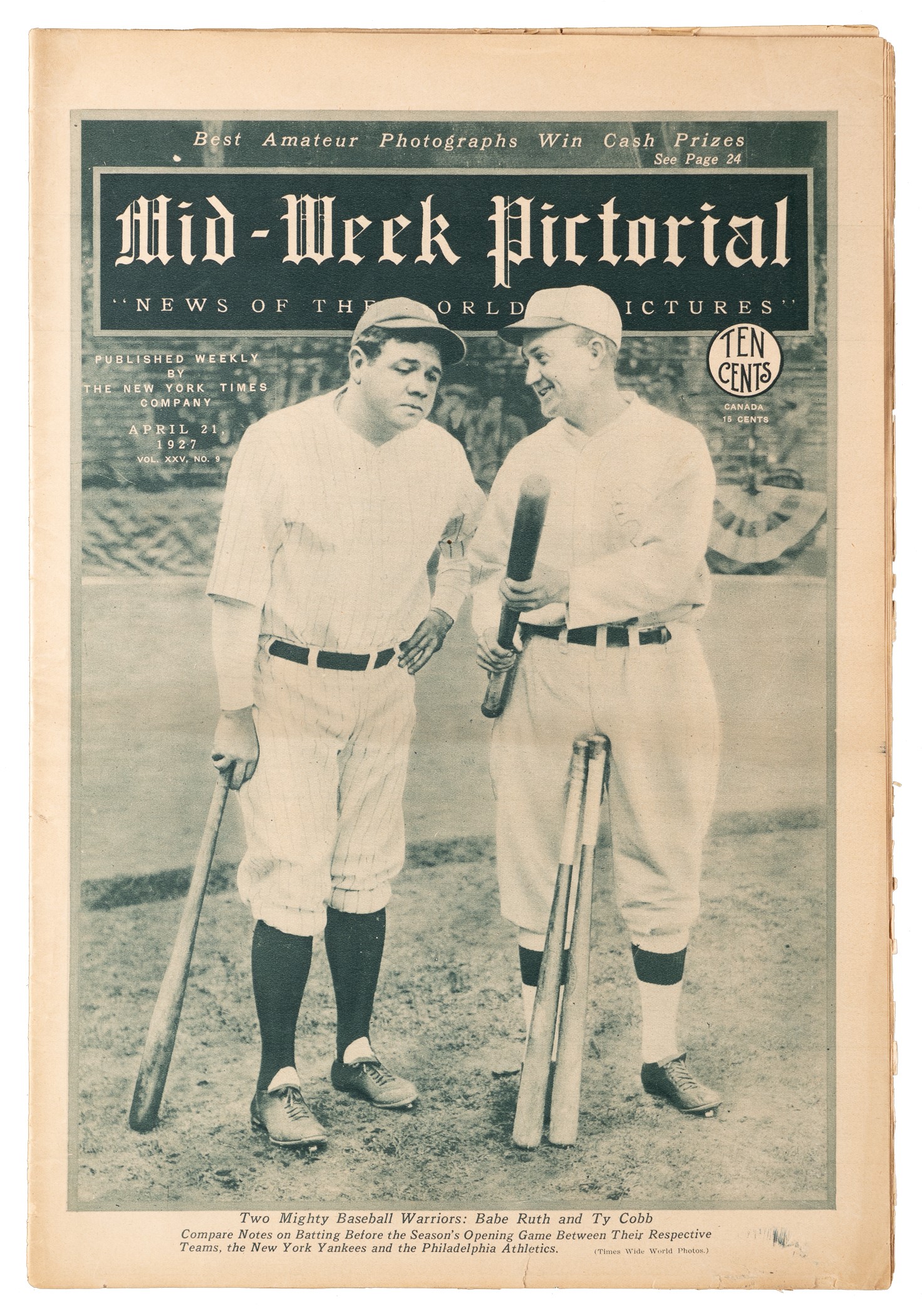 New York Times "Mid-Week Pictorial” Magazine (April 21, 1927) Featuring ...