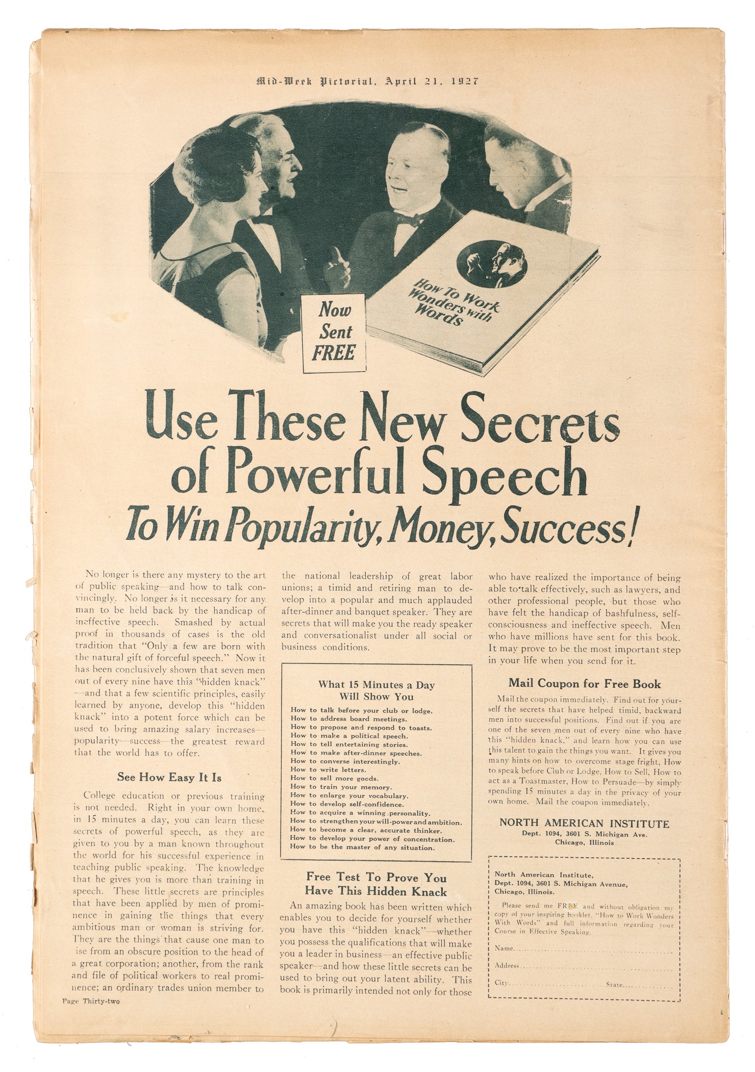 New York Times "Mid-Week Pictorial” Magazine (April 21, 1927) Featuring ...