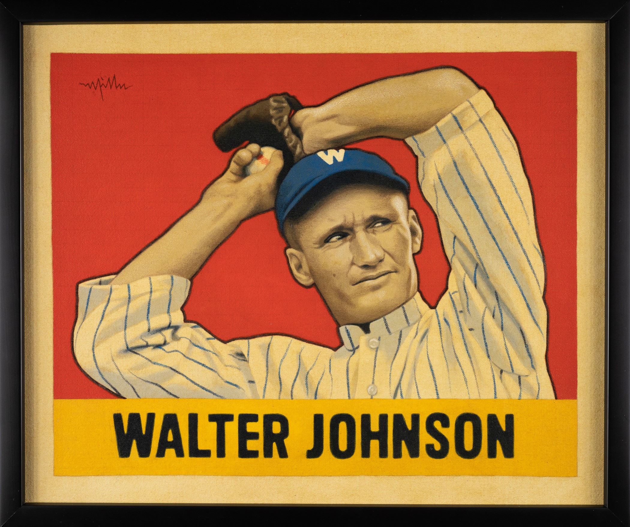Walter Johnson "1948 Leaf" Banner - Original Artwork by Arthur K ...