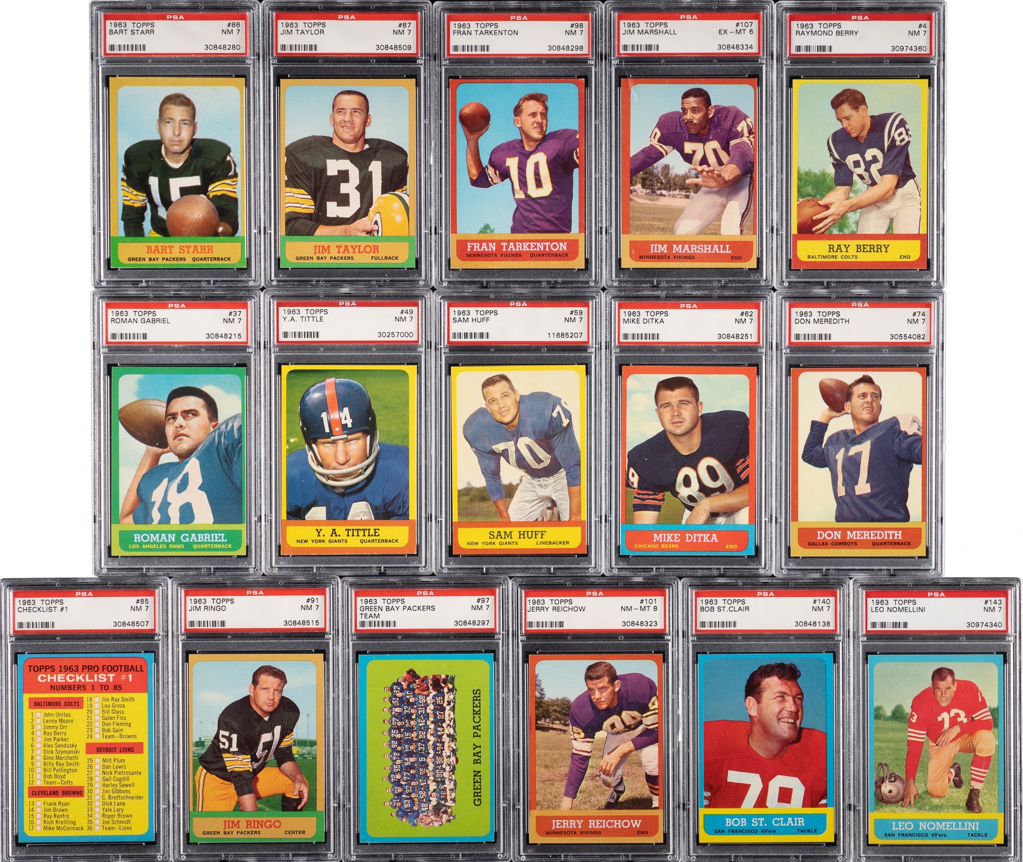 1963 Topps Football Complete Set (170) | REA Archive