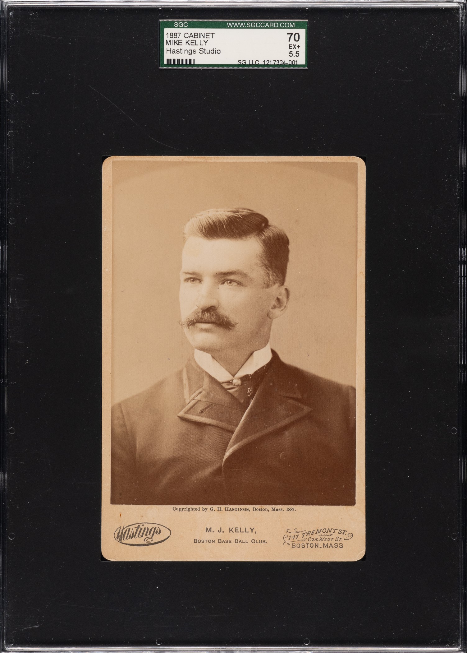 1887 Hastings Cabinet Card Mike "King" Kelly | REA Archive