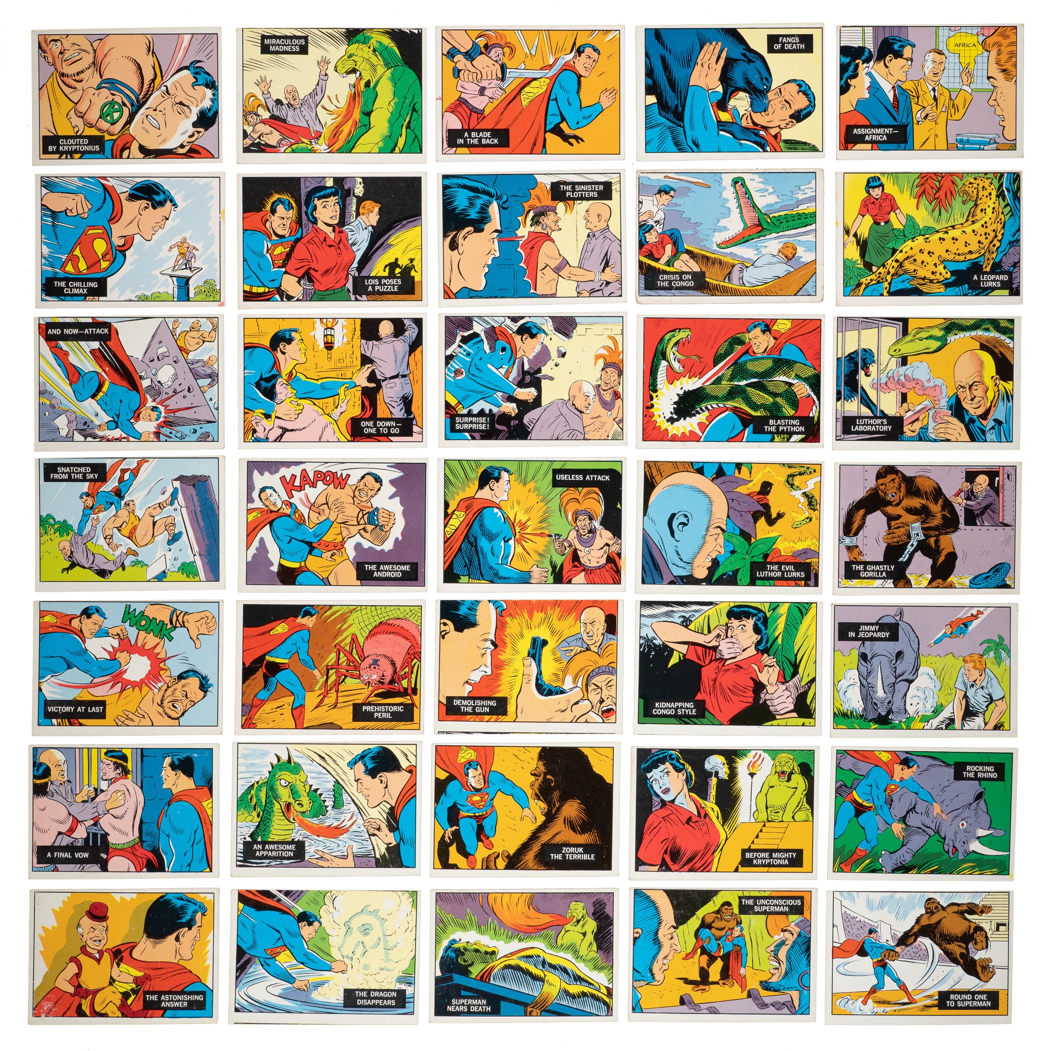 1966 Topps Test "Superman in the Jungle" Partial Set (38/66) | REA Archive