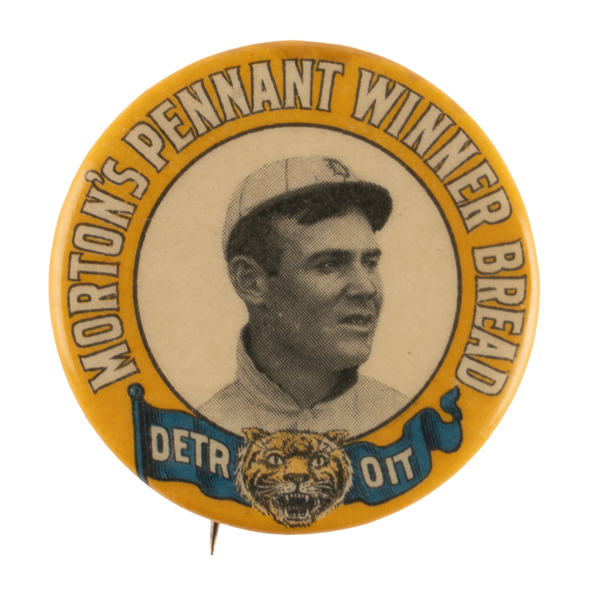 1910 Morton's Pennant Winner Bread Pin Sam Crawford | REA Archive