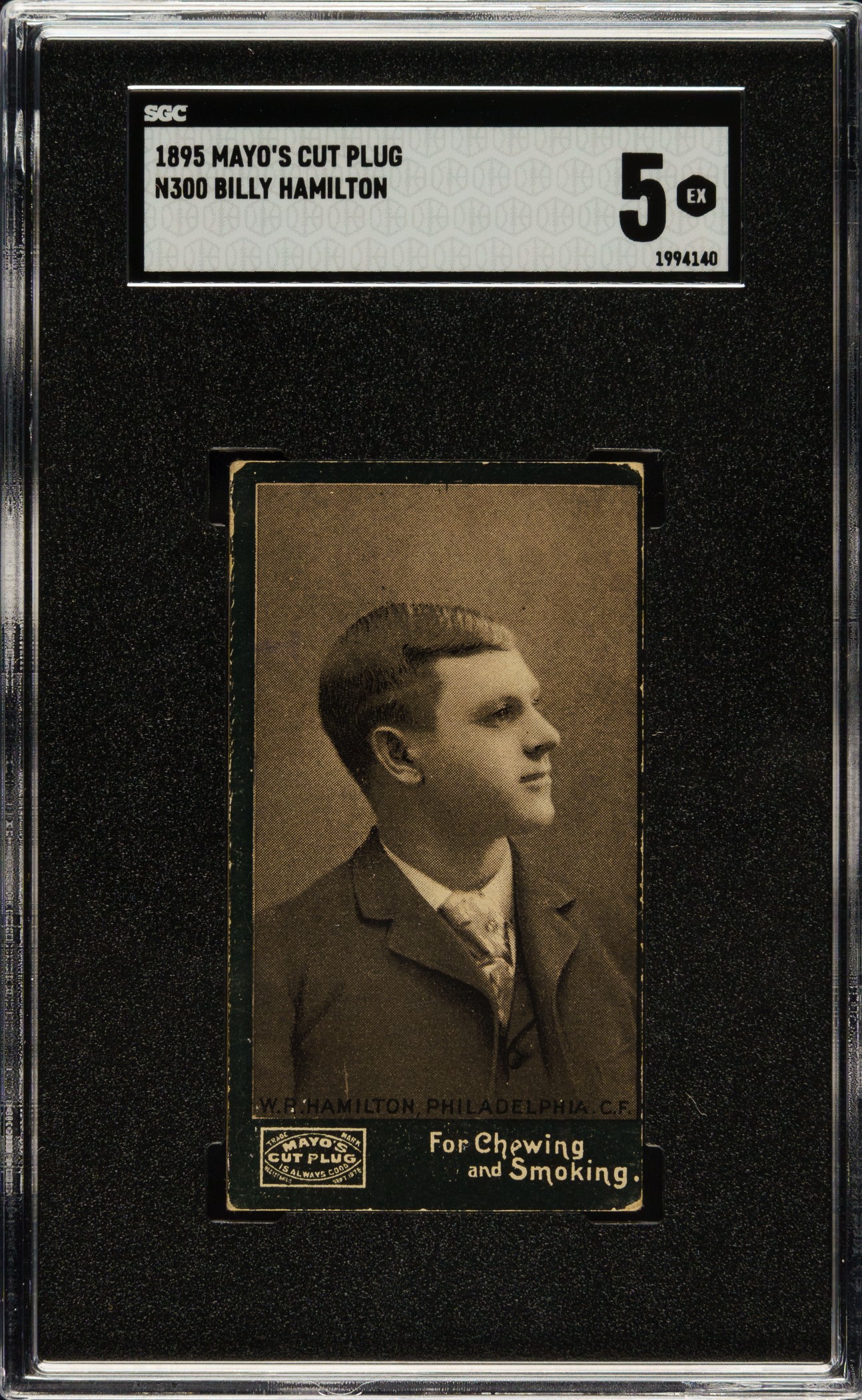 1895 N300 Mayo's Cut Plug Billy Hamilton SGC EX 5 | REA Archive