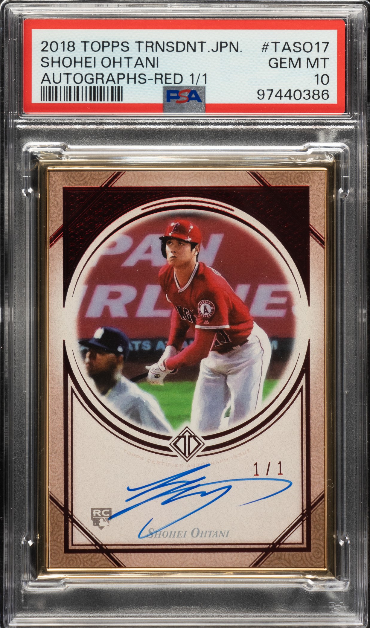 2018 Topps Transcendent Japan Autographs #TA-SO17 Shohei Ohtani Rookie ...