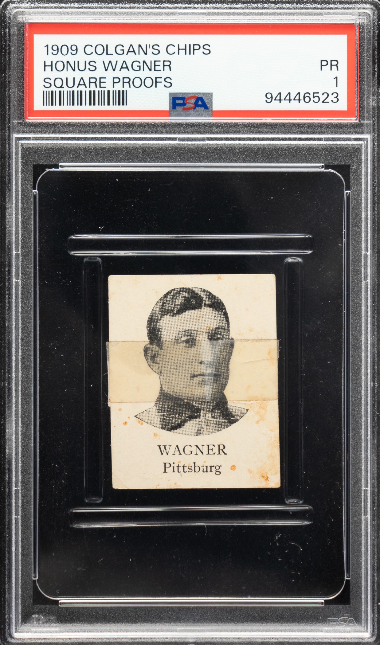 1909 E254 Colgan's Chips "Square Proof" Honus Wagner PSA POOR 1 - The Only PSA-Graded Example ...