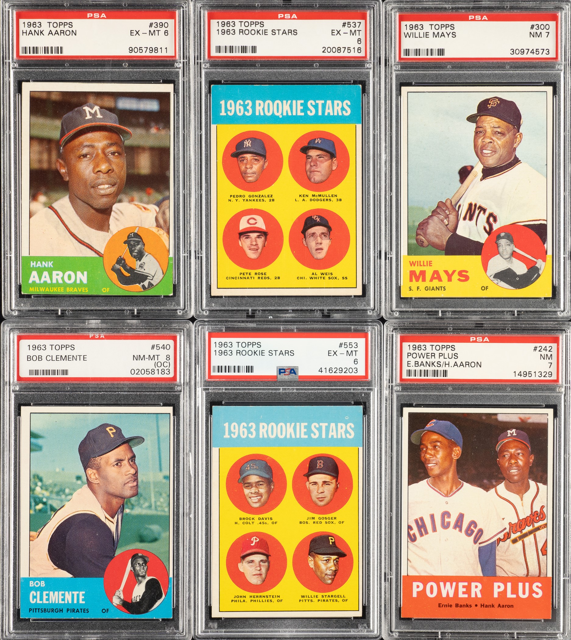 1963 Topps Complete Set (576) Including 148 PSA- and SGC-Graded Cards ...