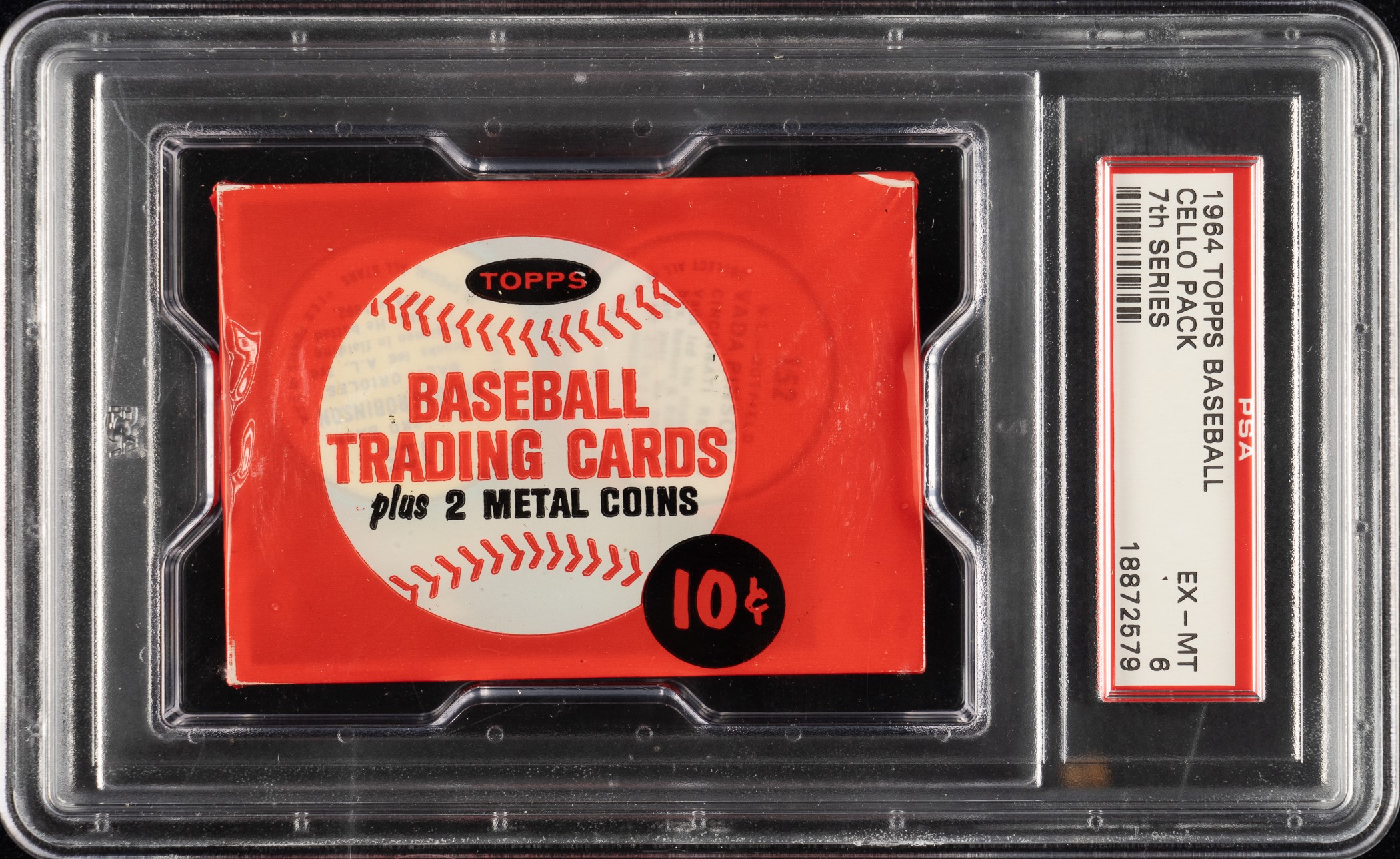 1964 Topps Seventh Series Unopened Cello Pack PSA EX-MT 6 - Ken Hubbs ...