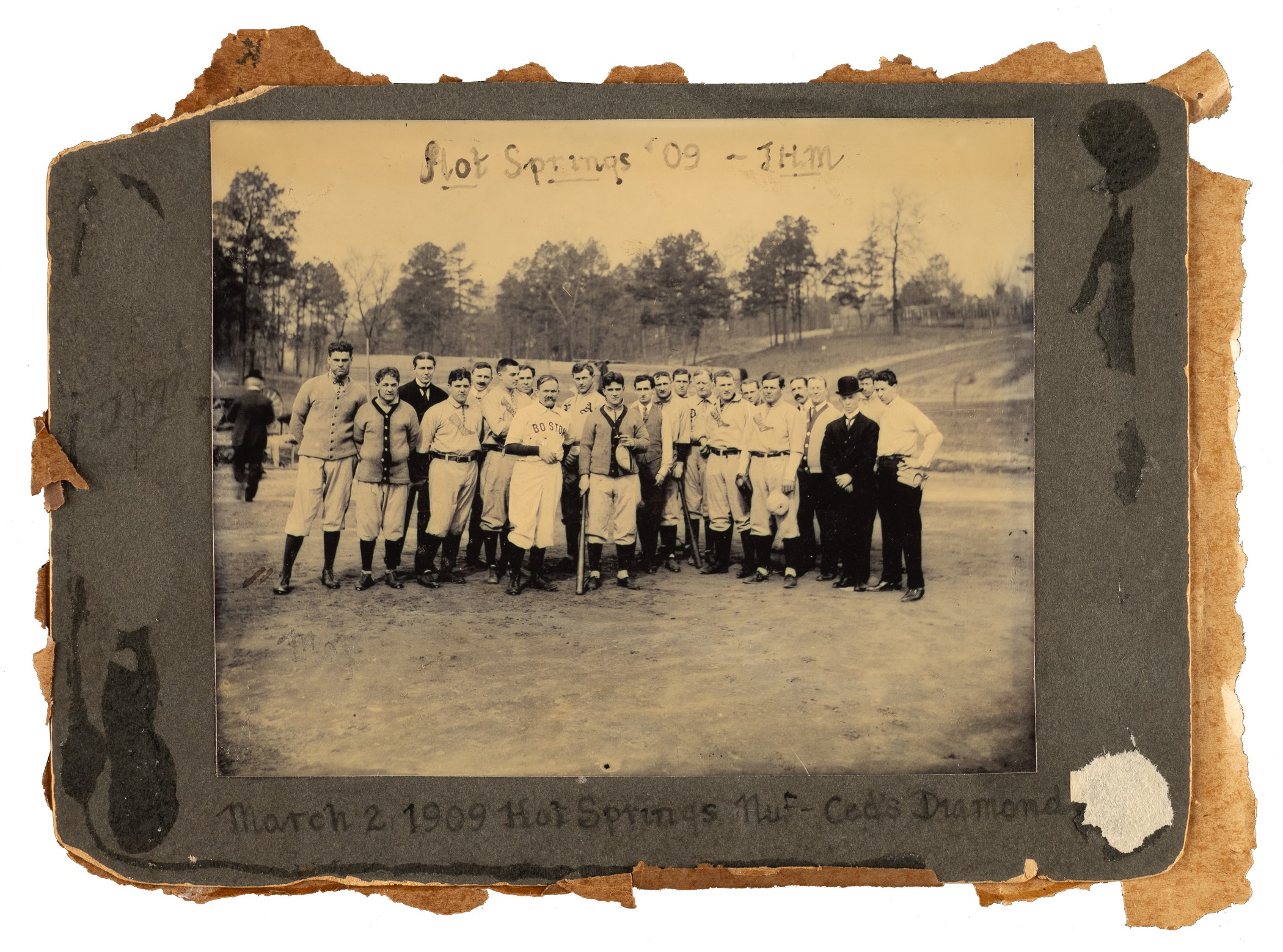 1909 Boston Red Sox Spring Training in Hot Springs Team Photograph ...