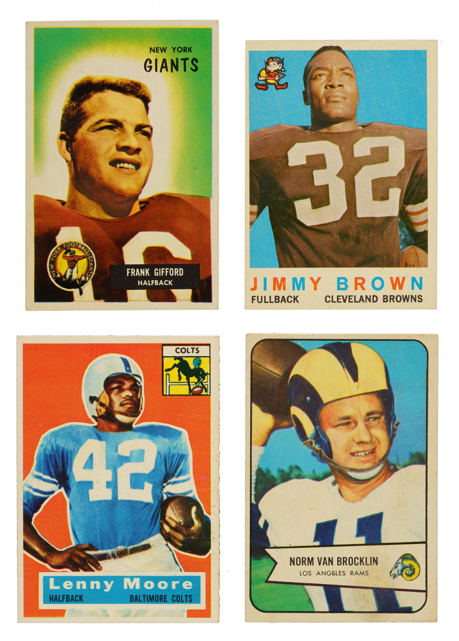 1954 to 1959 Bowman and Topps Football Near-Complete and Partial Set ...