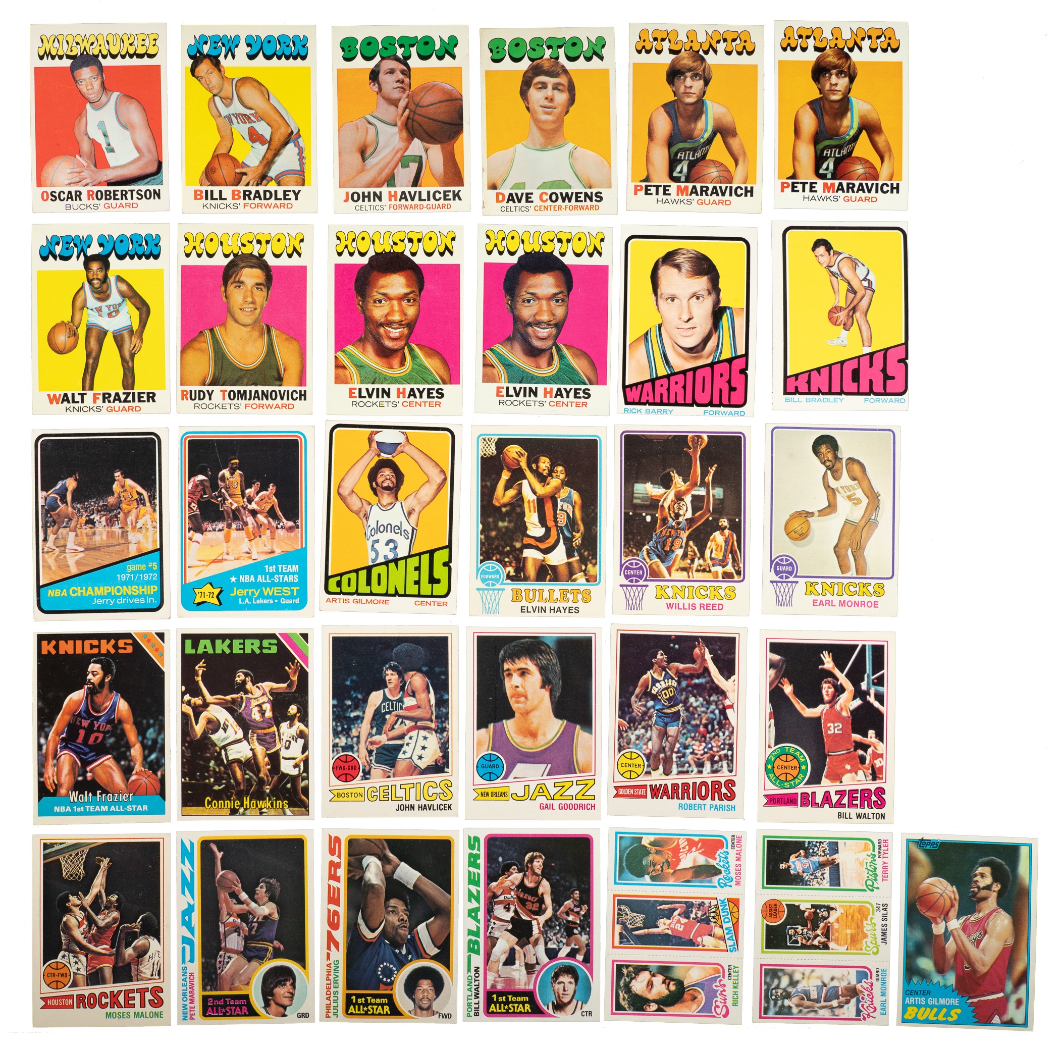 1971 to 1981 Topps Basketball Shoebox Collection (1,004) Including 327 ...