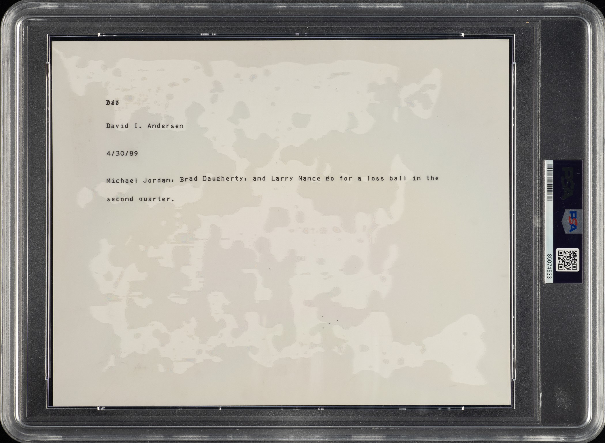 1989 Michael Jordan, Brad Daugherty, and Larry Nance Original David ...