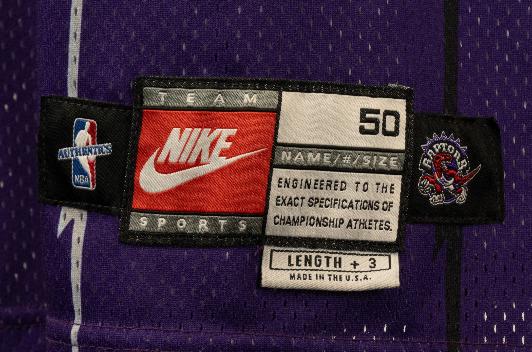 1998-1999 Vince Carter Toronto Raptors Game-Used Rookie Road Jersey ...