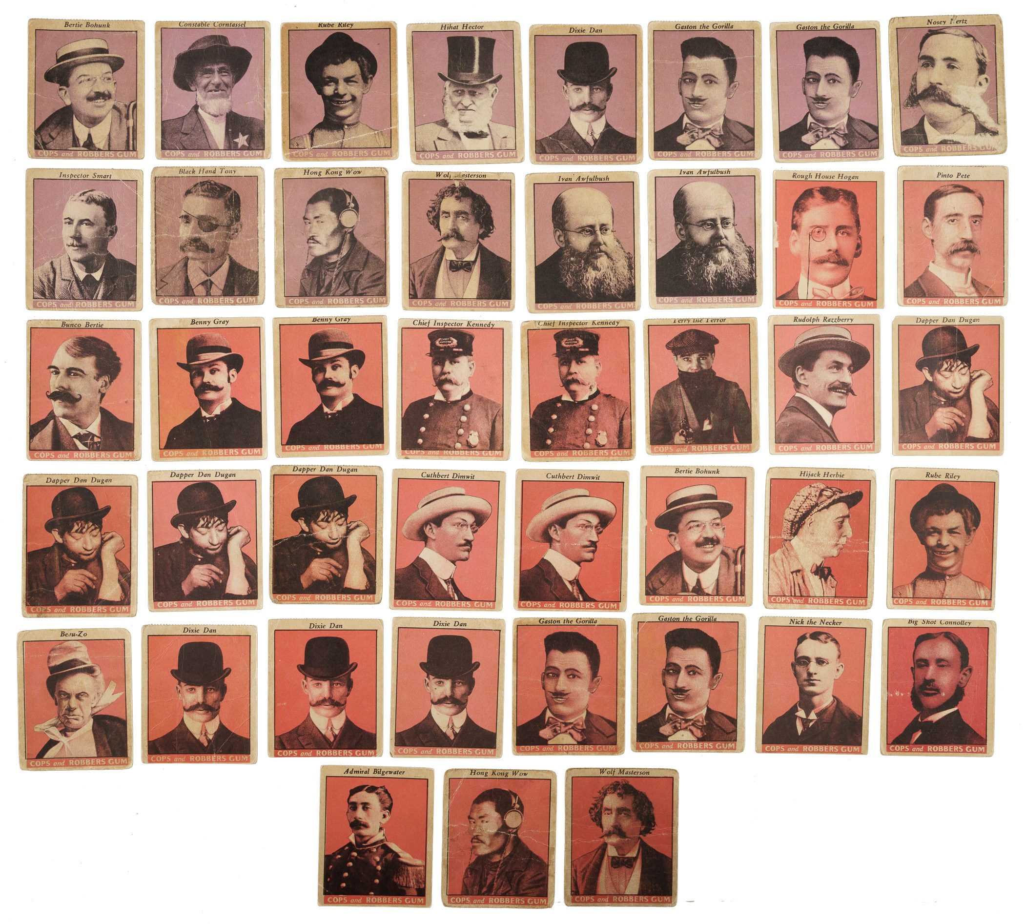 1935 R36 Fleer "Cops and Robbers" Collection (138 Cards) Including Two ...