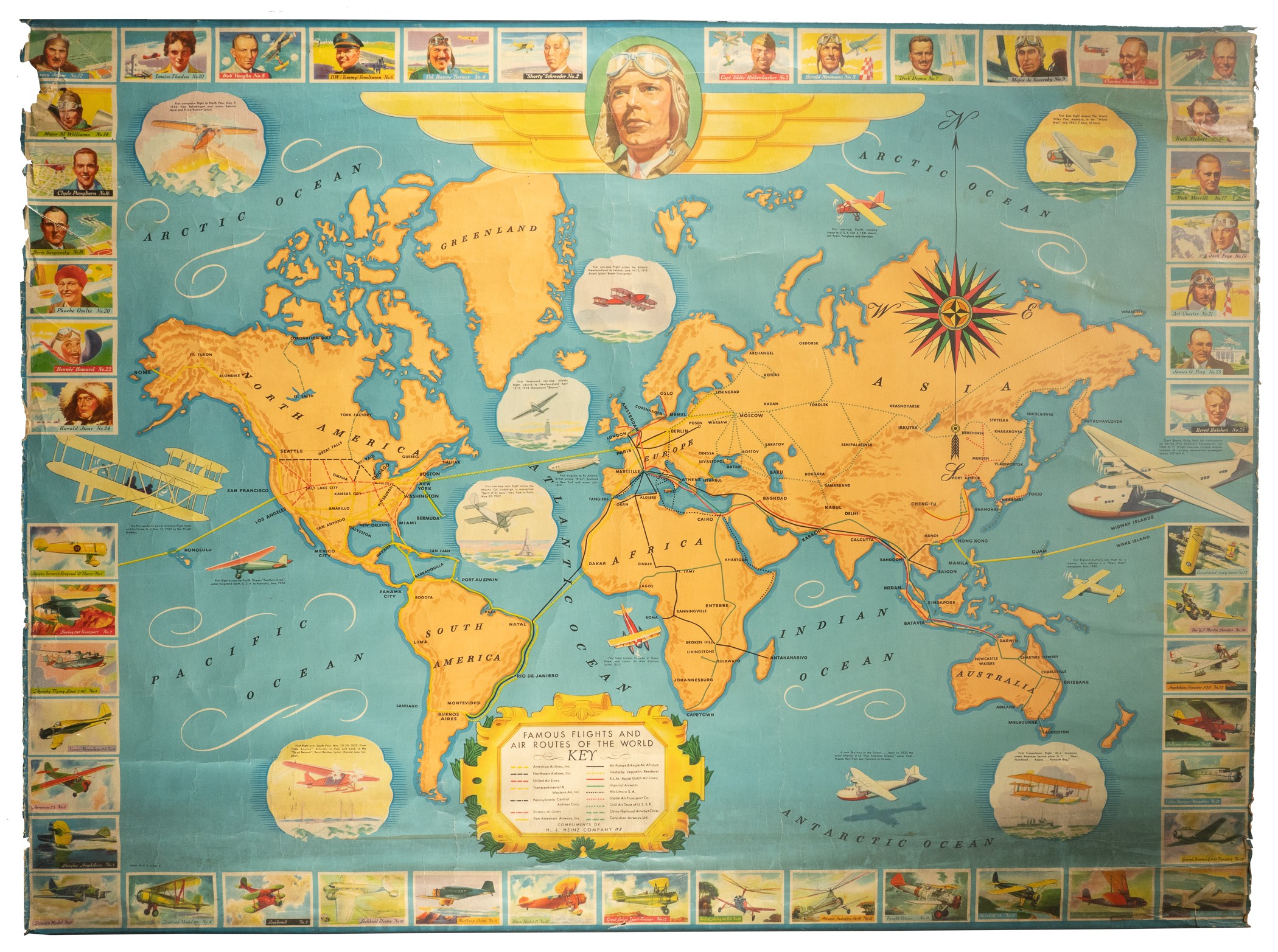 Extremely Rare 1936 Heinz Co. "Famous Aviators/Famous Airplanes ...