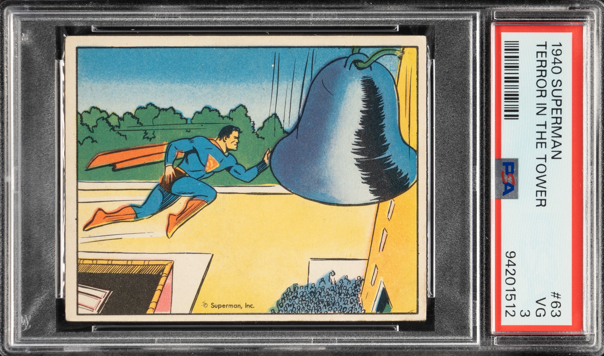 1940 R145 Gum, Inc. "Superman" #63 "Terror in the Tower" High Number PSA VG 3 | REA Archive